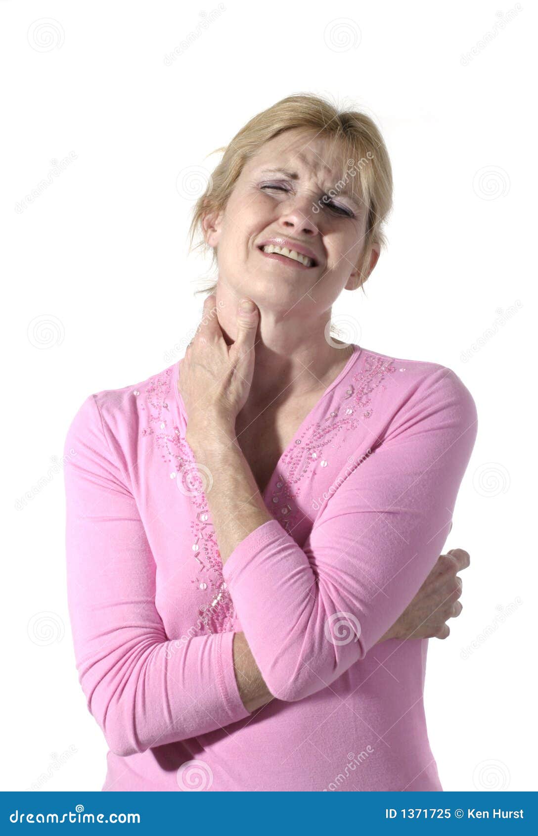 Woman with Severe Neck Pain 6 Stock Image - Image of massage, beautiful ...