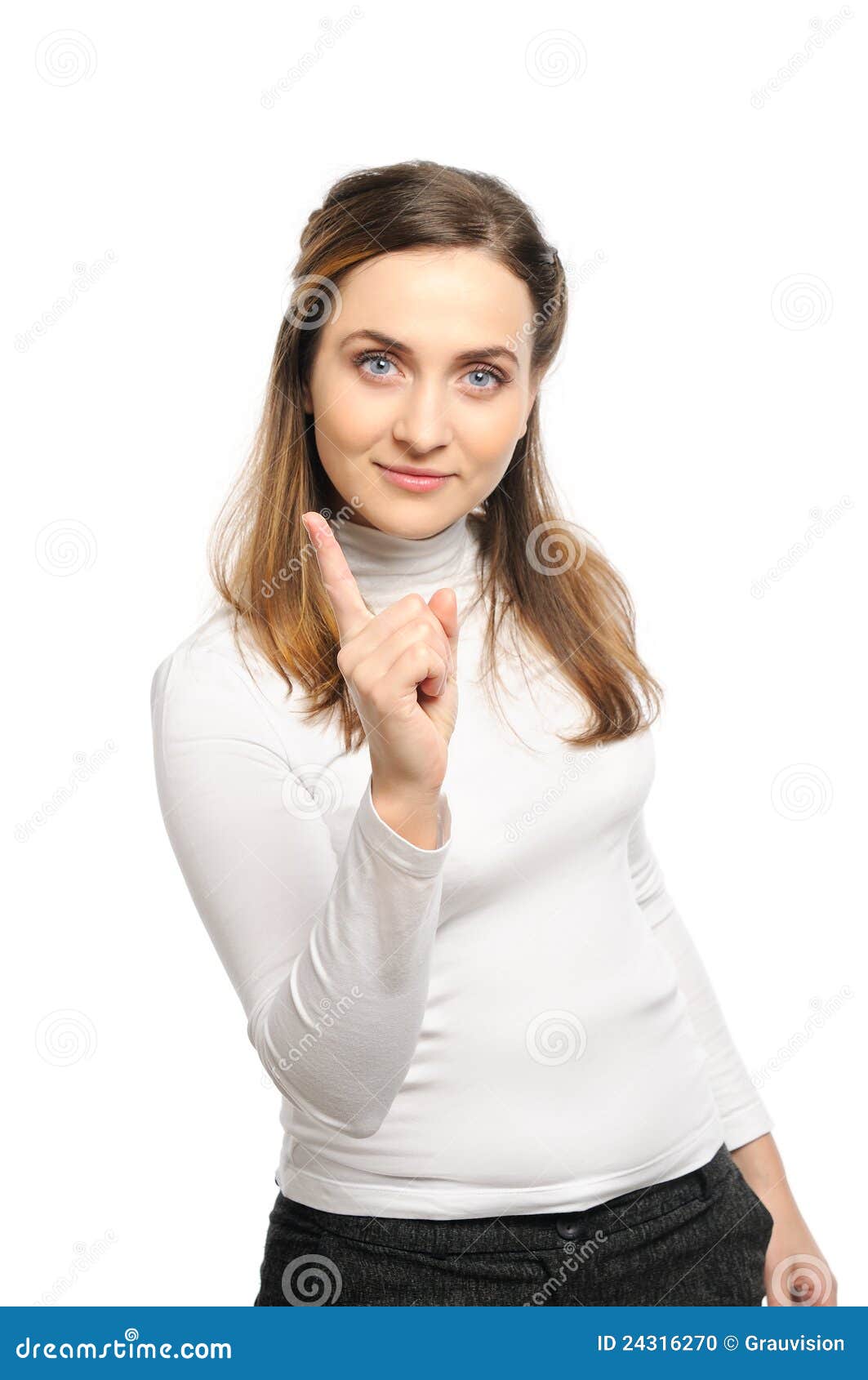 Woman shaking finger stock photo. Image of women, business - 24316270