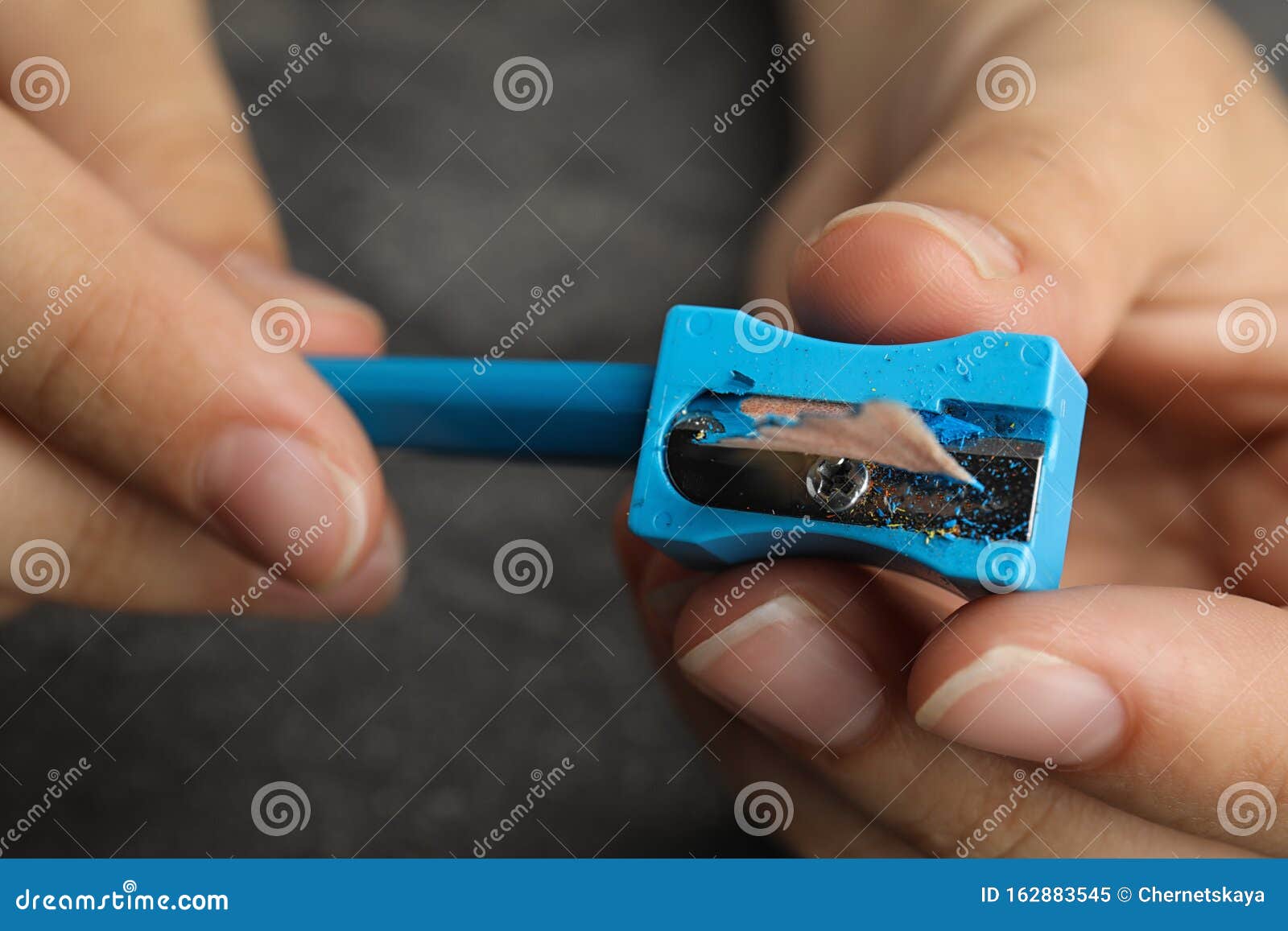 Woman Sharpening Knife On White Background Royalty-Free Stock Photo ...