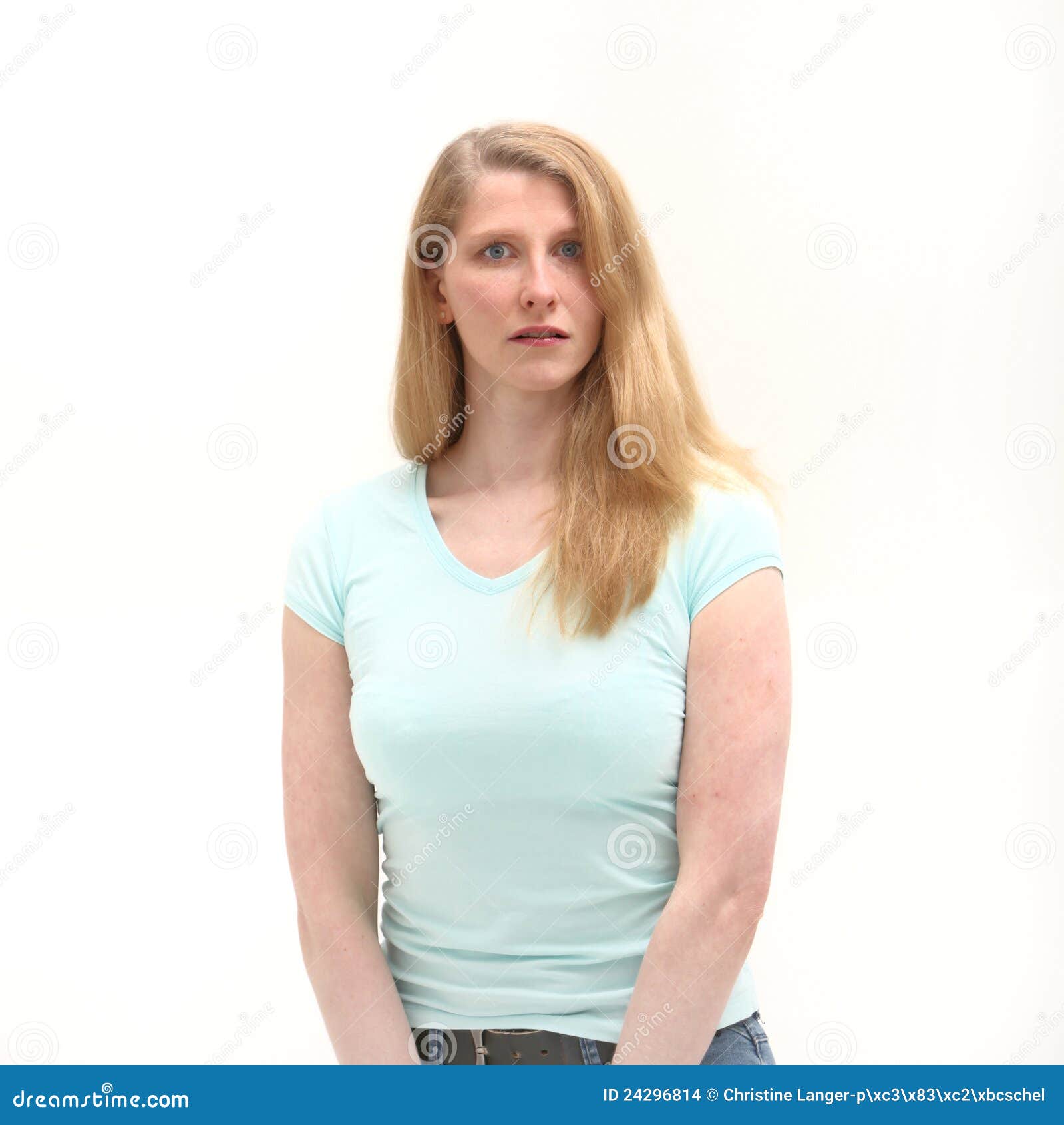 Woman in shock stock photo. Image of blonde, baffled - 24296814