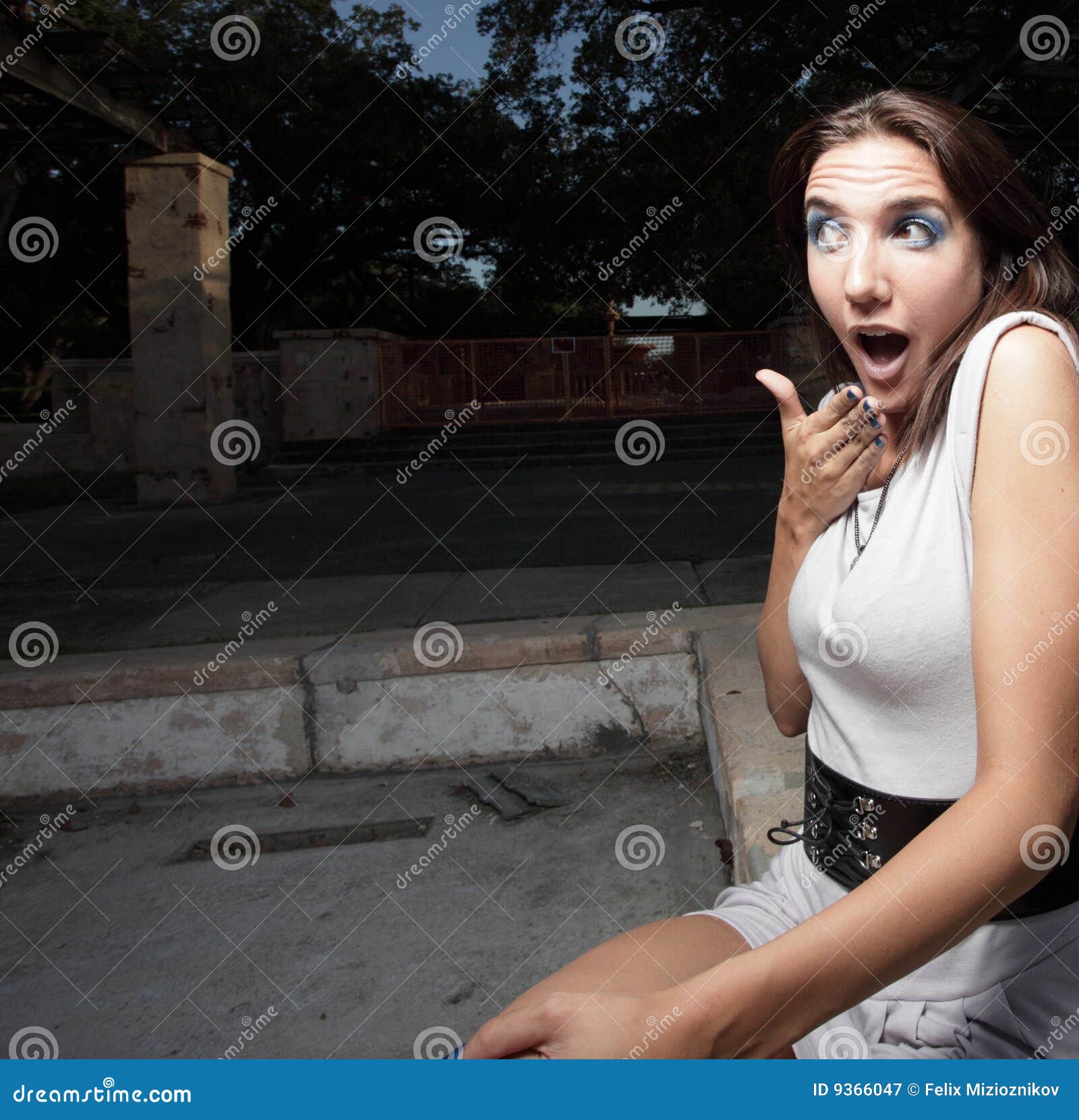 Woman in shock stock image. Image of color, open, flash - 9366047