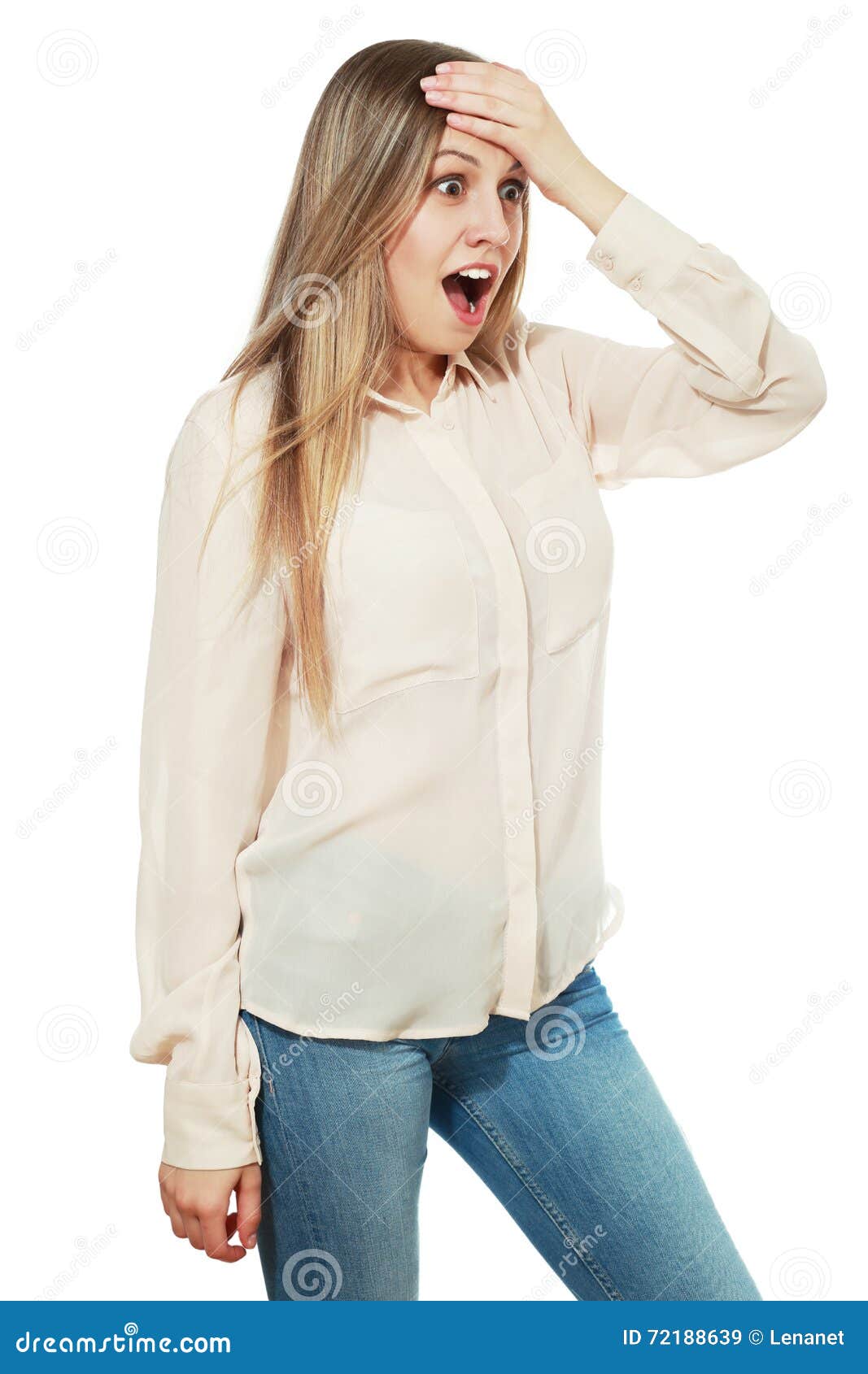 Woman in shock stock image. Image of head, grey, dark - 72188639