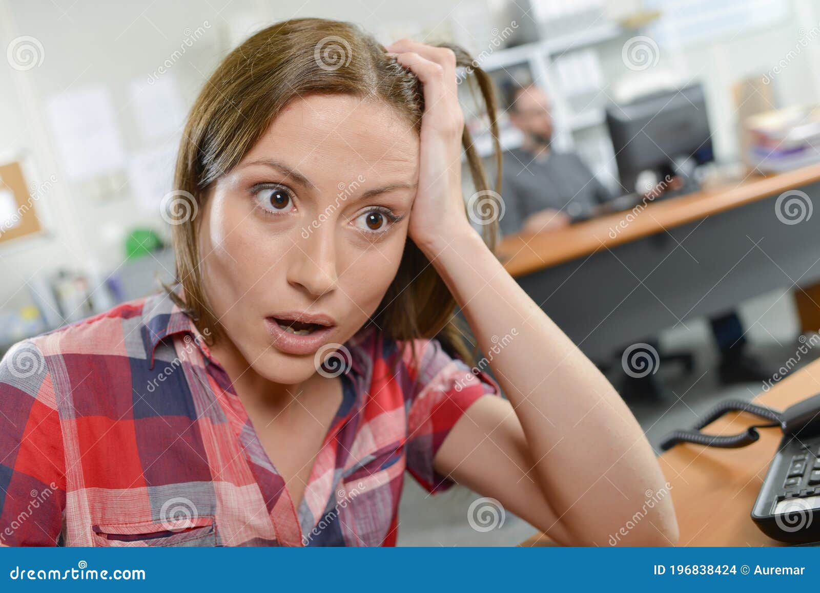 Woman with Shocking Expression Stock Photo - Image of young ...