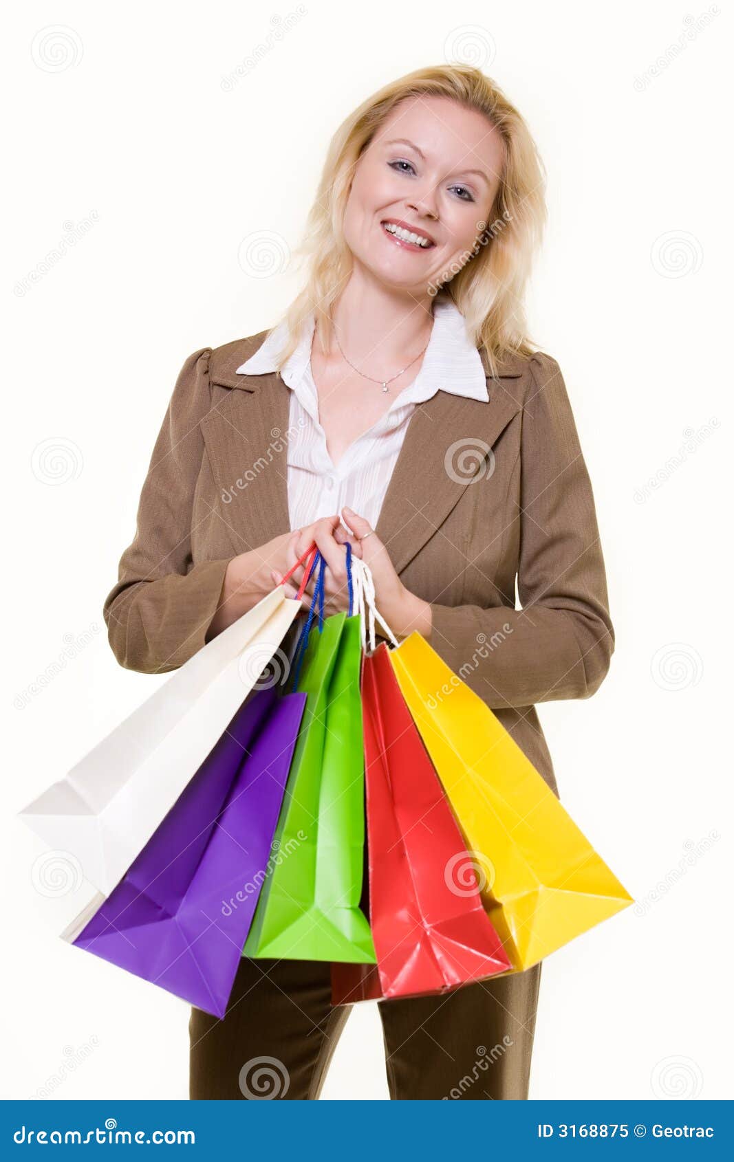 Woman shopper stock image. Image of attractive, modern - 3168875