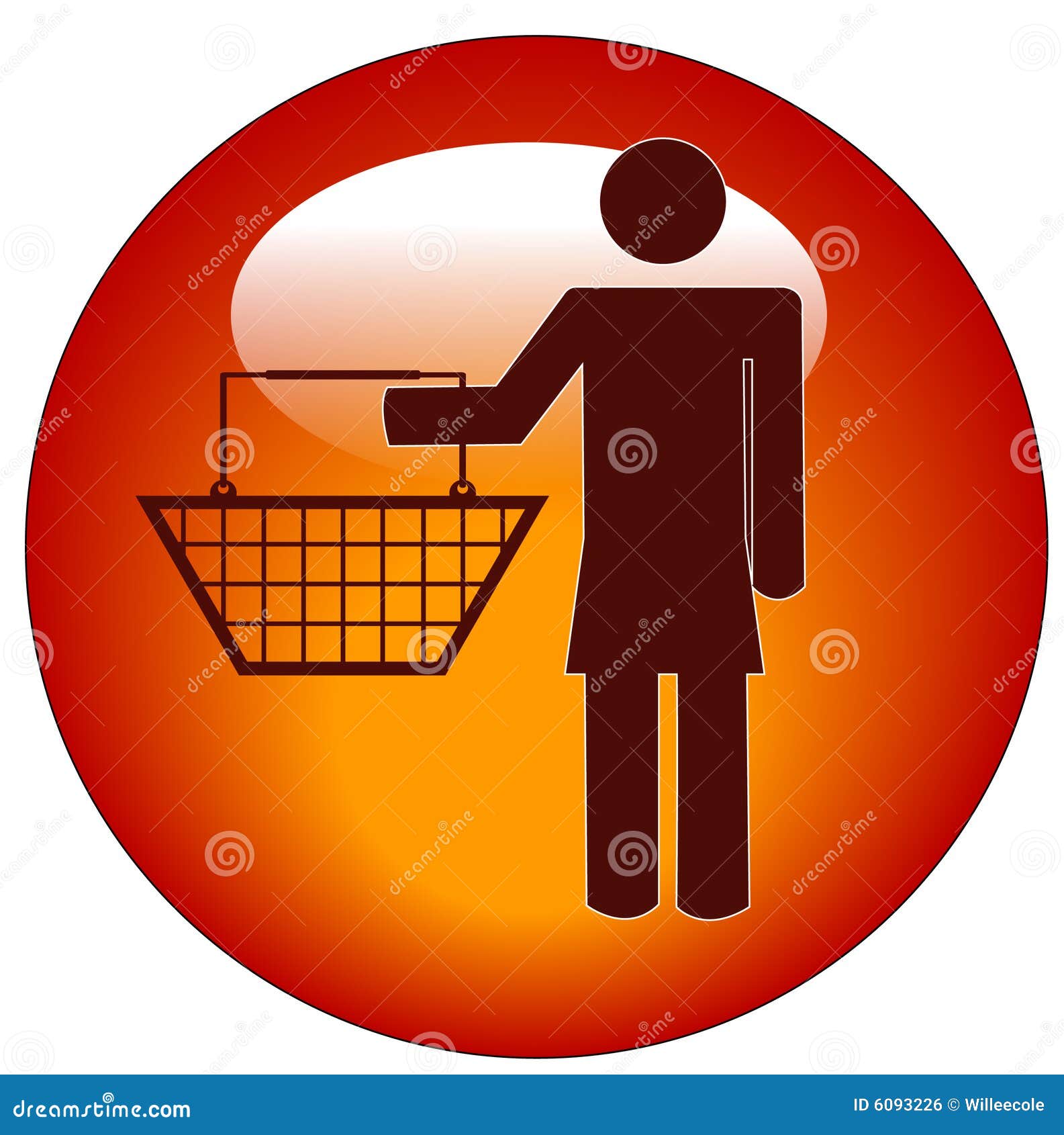 Woman shopper icon stock vector. Illustration of price - 6093226