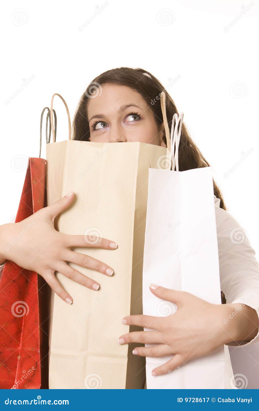 Woman after Shopping stock image. Image of medium, modern - 9728617