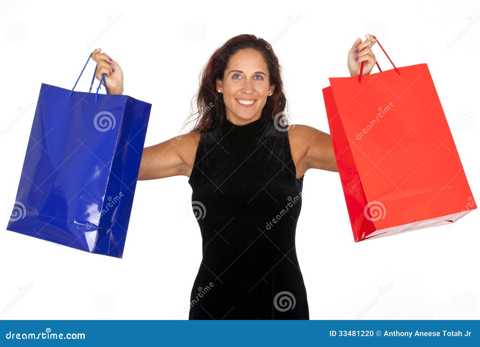 Woman Shopping stock photo. Image of holding, white, glad - 33481220