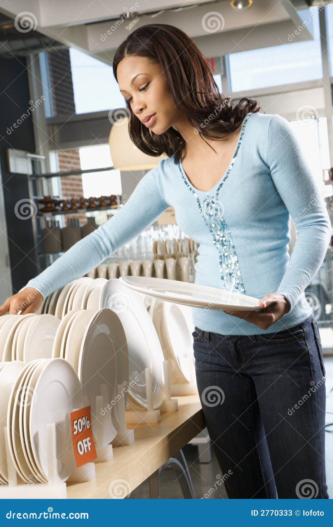 Woman shopping in store. stock image. Image of 070320b0247 - 2770333