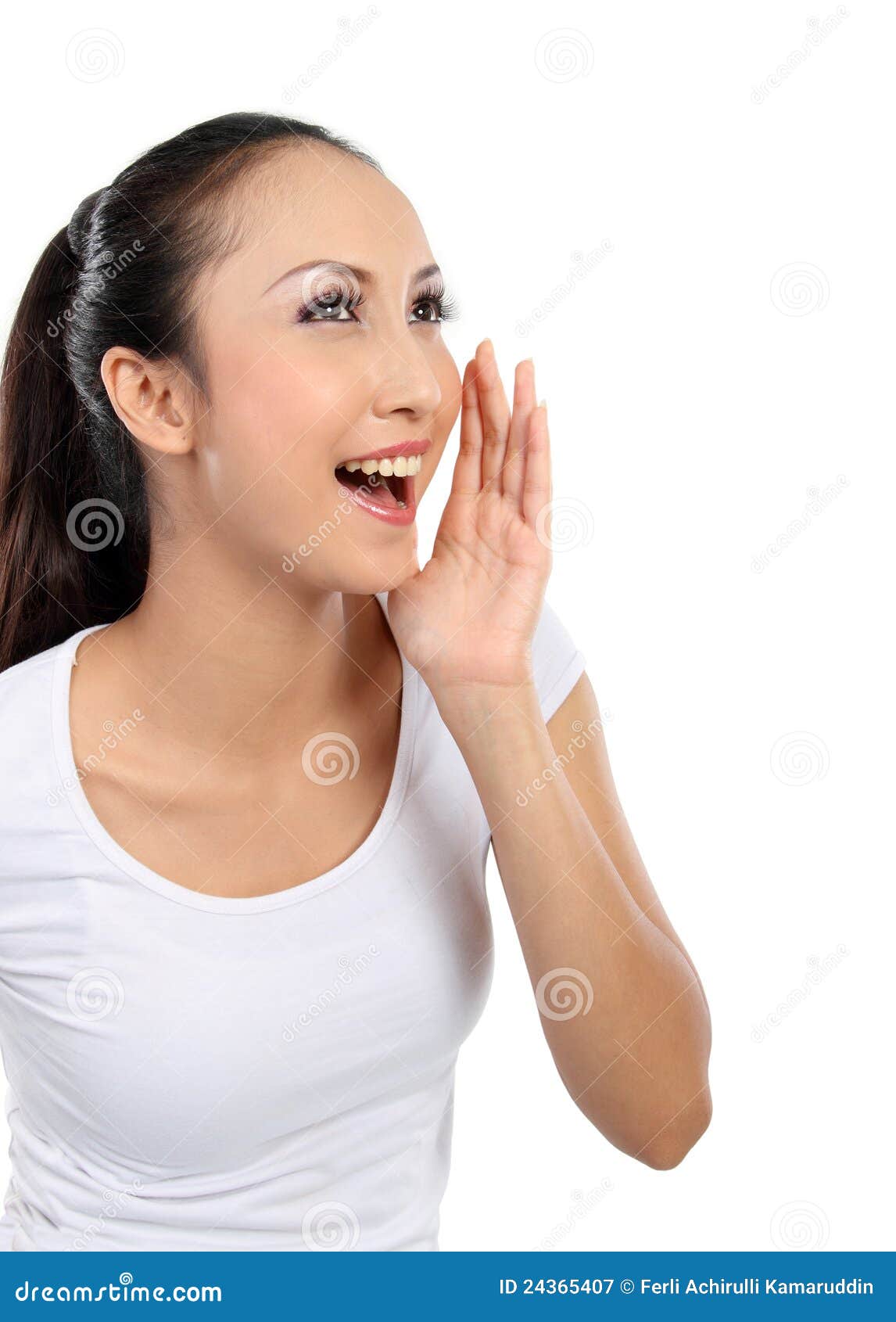 Woman shouting stock image. Image of sound, closeup, beauty - 24365407