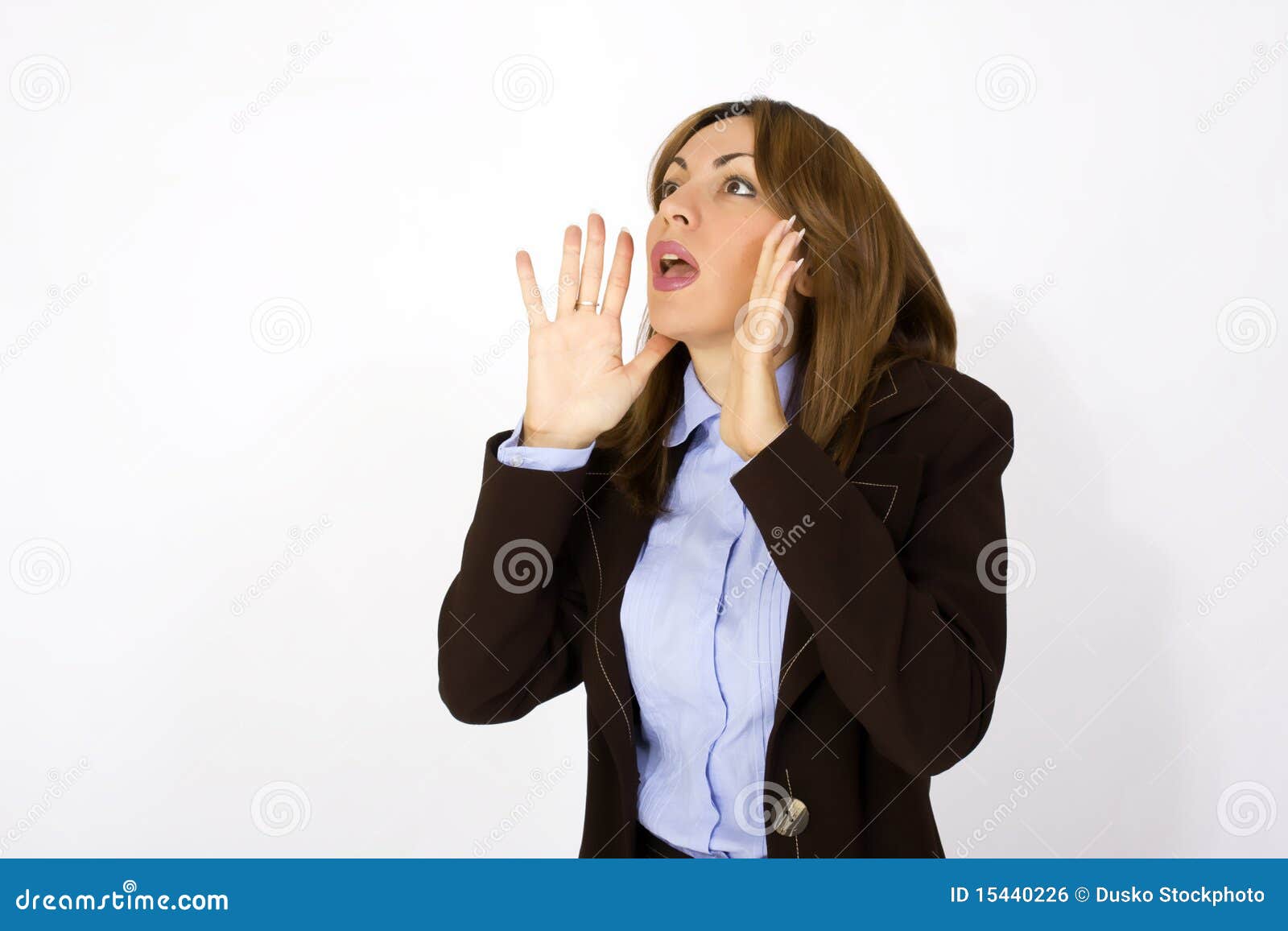 Woman Shouting - Facial Expression Stock Photo - Image of people ...