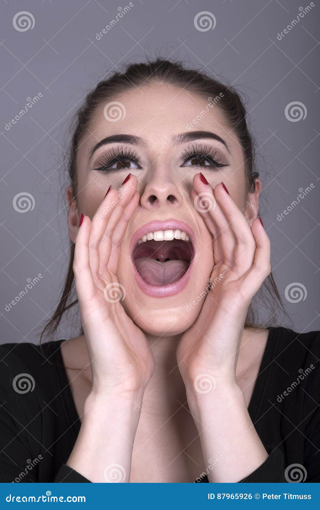 Woman shouting stock photo. Image of communicating, speaking - 87965926