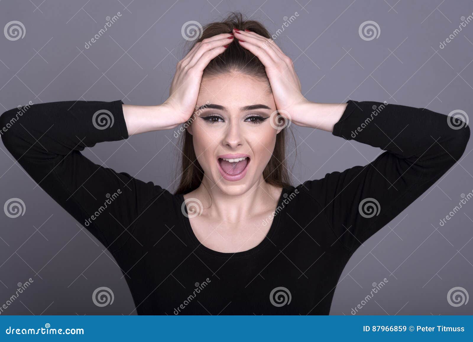 Woman shouting stock image. Image of speech, speaking - 87966859
