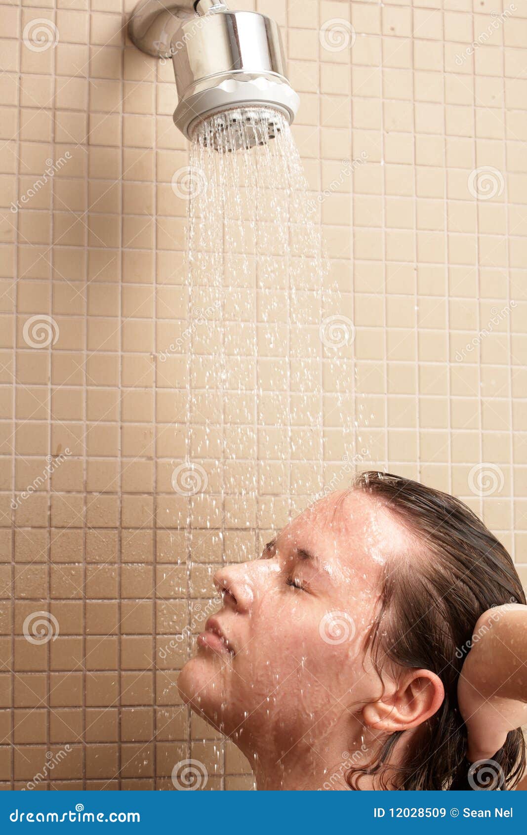 Woman in shower stock image. Image of girl, white, caucasian - 12028509