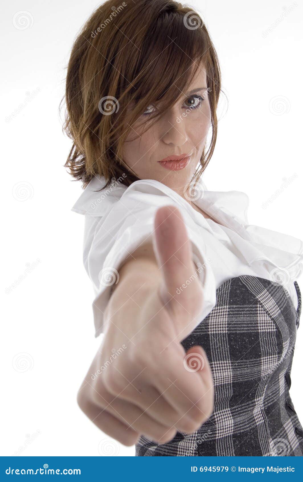 Woman Showing Approval Sign Stock Image - Image of adult, figure: 6945979