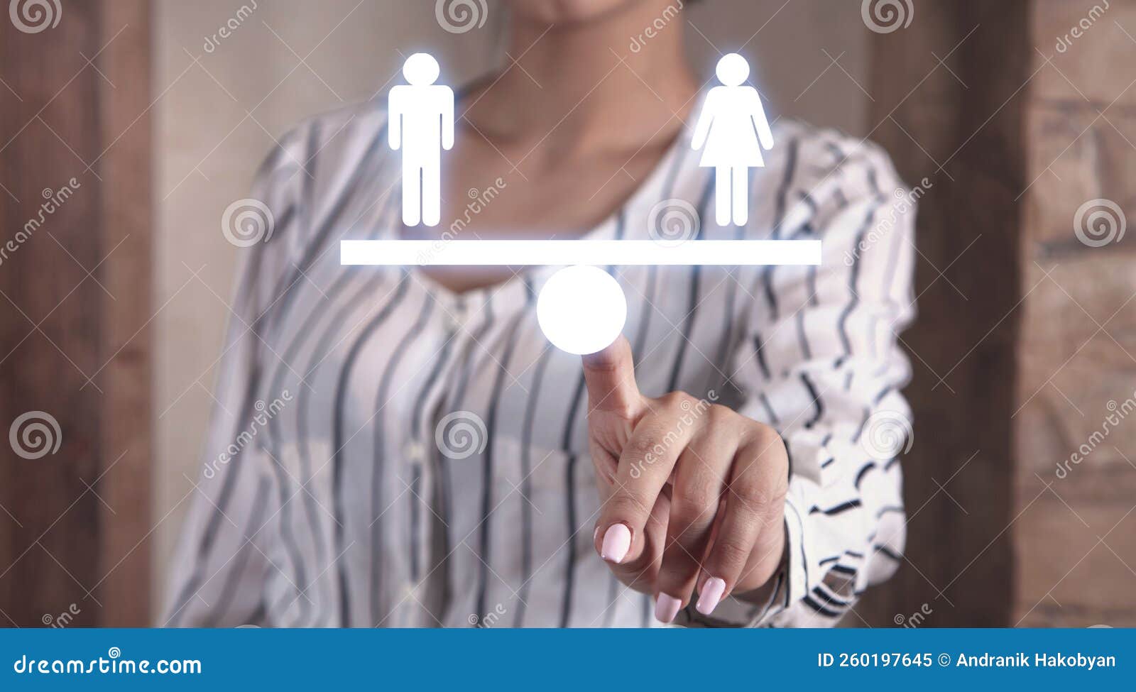 Woman Showing Balance Scale. Man and Woman Stock Image - Image of girl ...