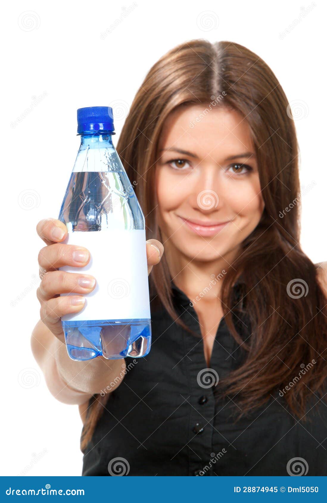 Woman Showing Drinking Wate Stock Image - Image of female, loss: 28874945