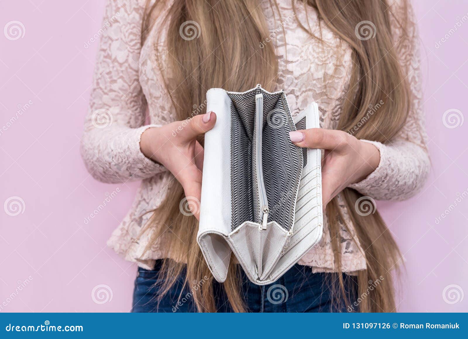 Woman Showing Empty Wallet on Pink Background Stock Photo - Image of ... Woman Showing Empty Wallet on Pink Background Stock Photo - Image of ...