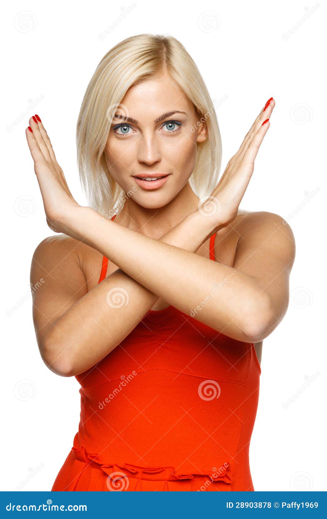 Woman Showing Enough Gesture Stock Photo | CartoonDealer.com #28903878