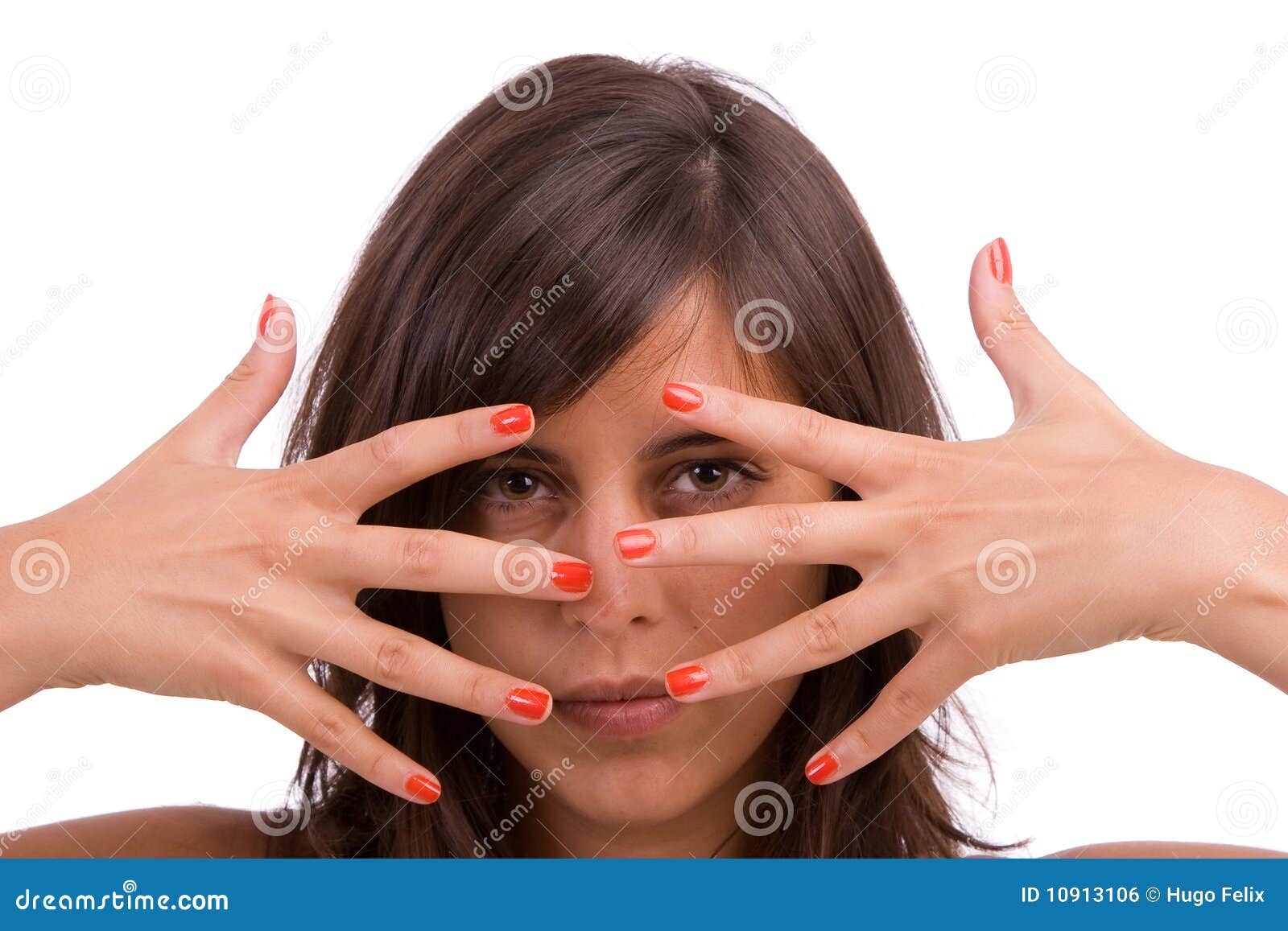 Woman Showing Framing Hand Gesture Stock Photo - Image of focus, adult ...