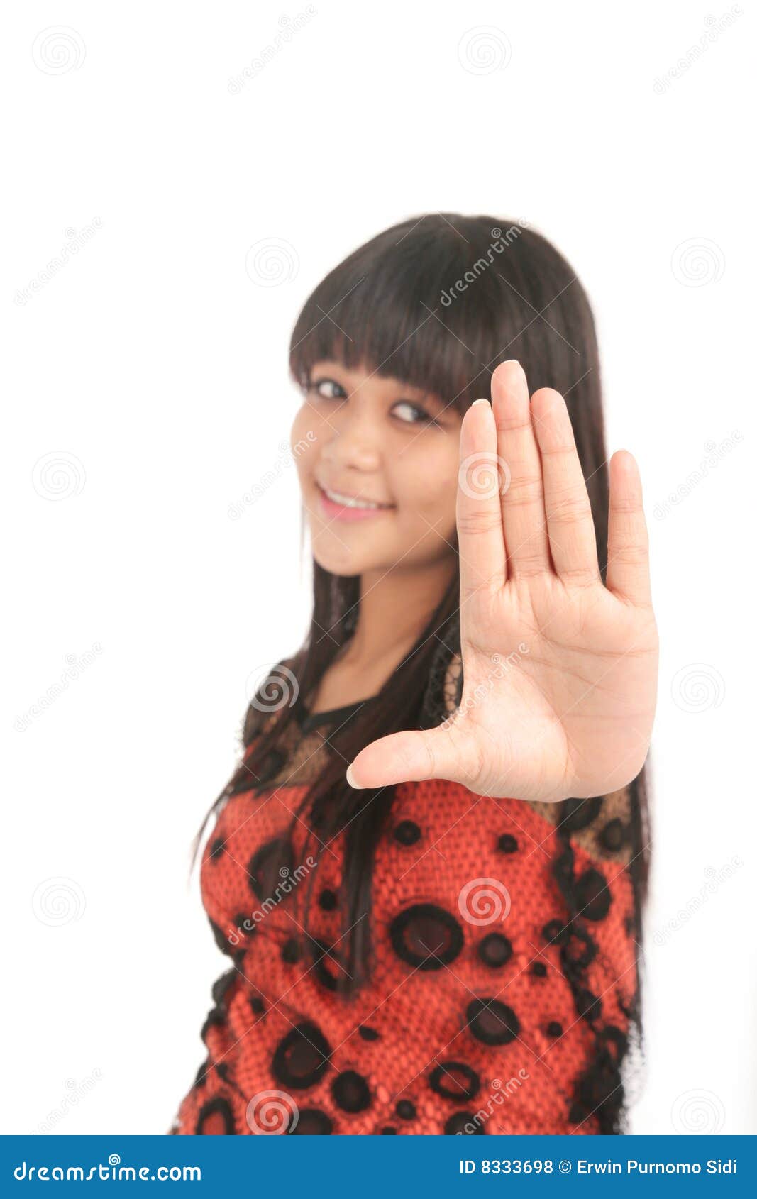 Woman showing hand stock photo. Image of hand, glad, hold - 8333698