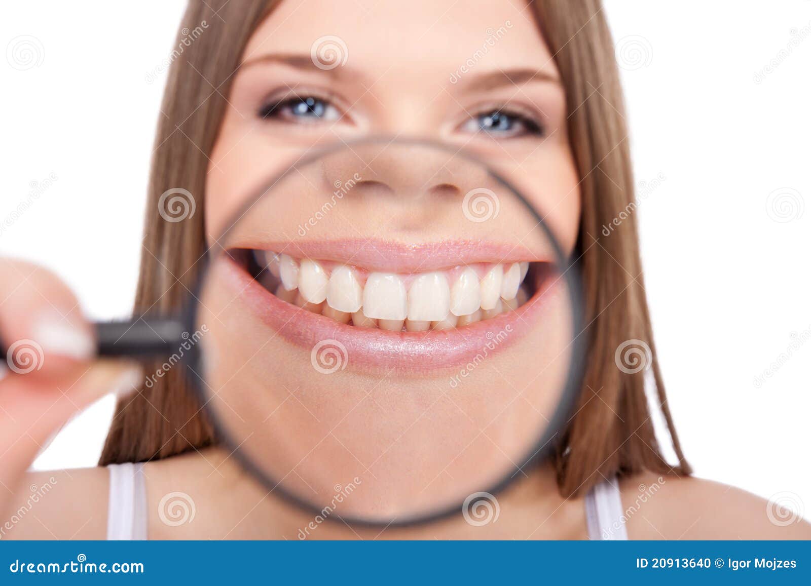 Woman Showing Her Healthy Teeth Stock Photo - Image of lips, dental ...