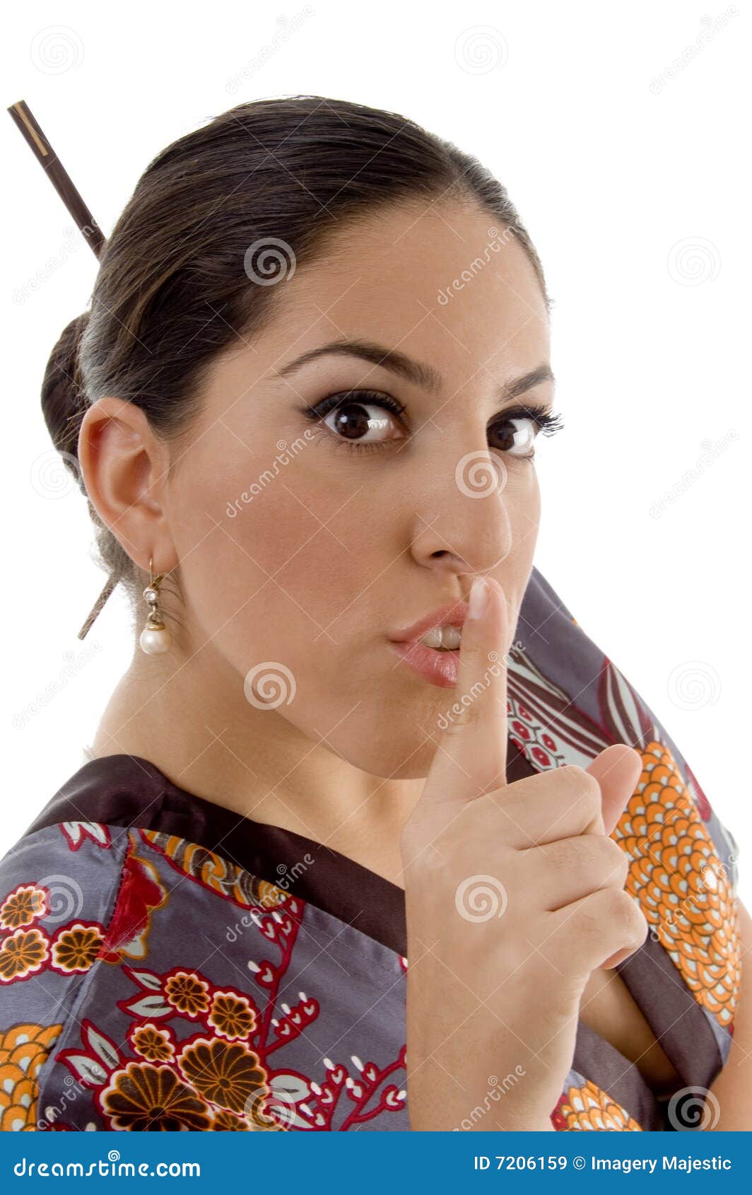 Woman Showing Keep Shushing Sign Stock Image - Image of pose, camera ...