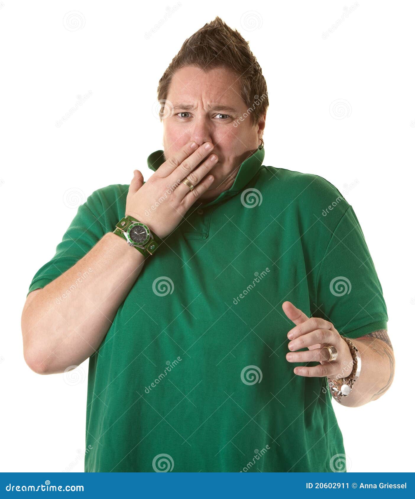 Woman Showing Shock or Covering a Burp Stock Image - Image of ...