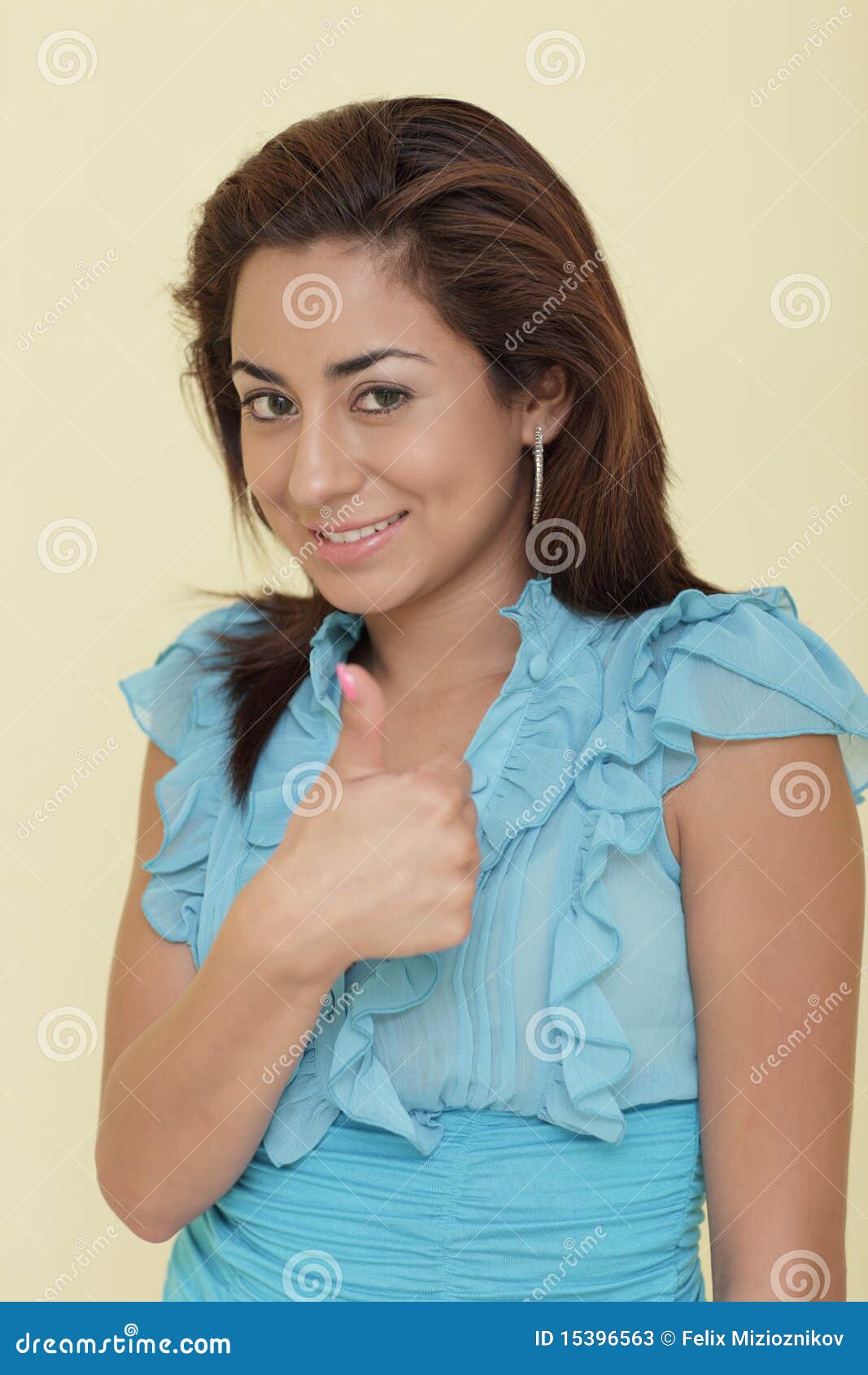 Woman Showing a Thumbs Up Gesture Stock Image - Image of latina, young ... Woman Showing a Thumbs Up Gesture Stock Image - Image of latina, young ...