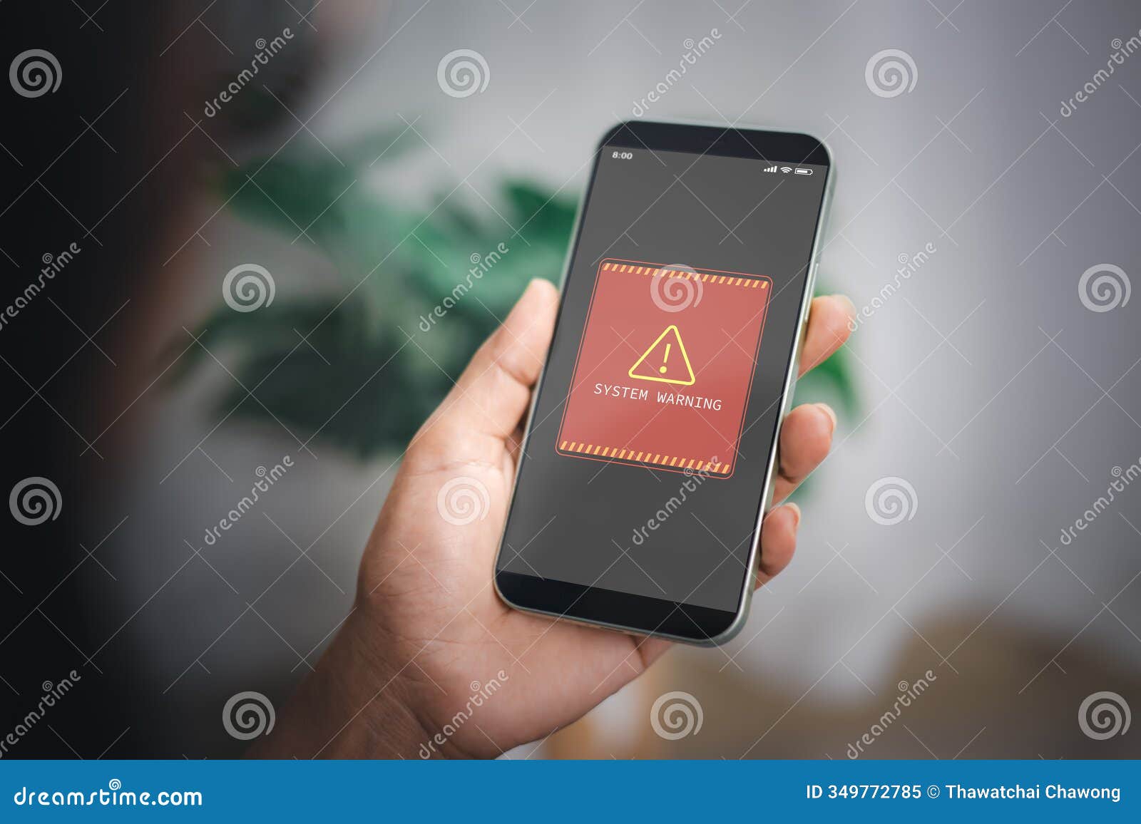 Woman Shows Smartphone with System Hacked Alert on Screen. Compromised ...