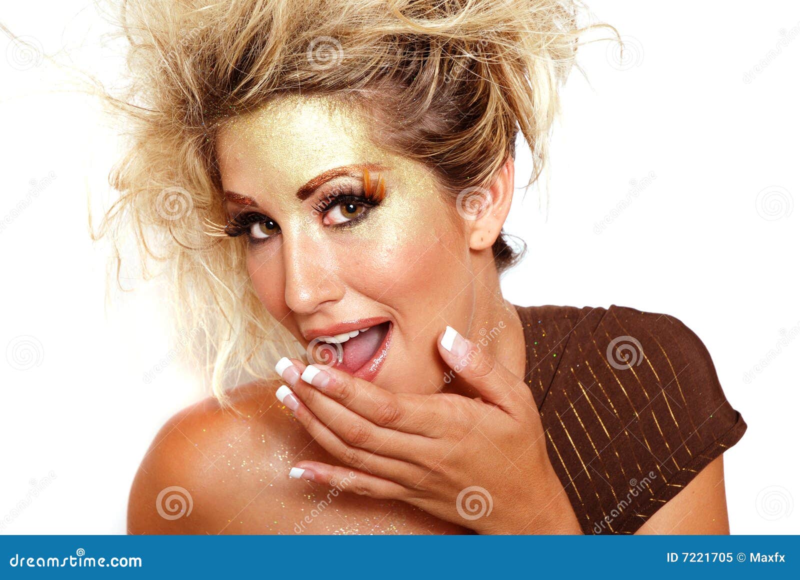 Woman with shy smile stock image. Image of shyness, glamor - 7221705