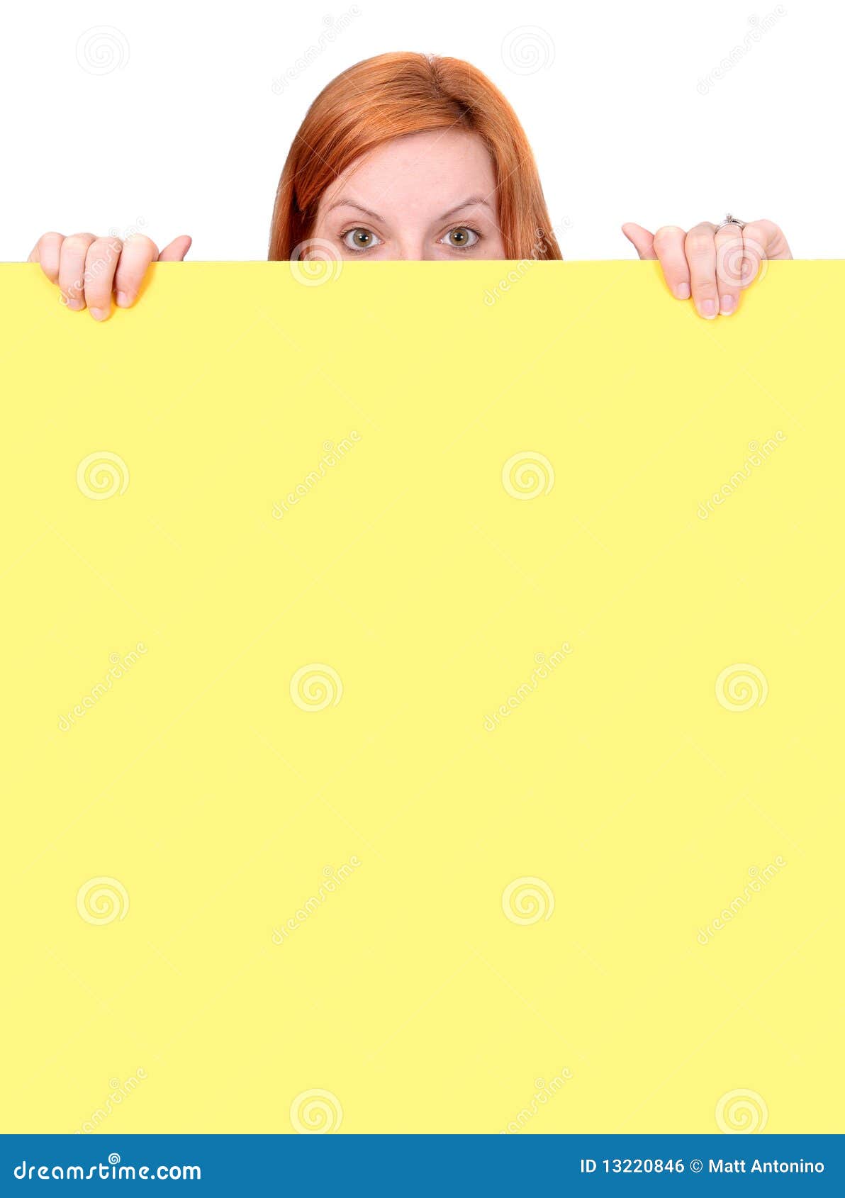 Woman with a sign stock photo. Image of attractive, beautiful - 13220846