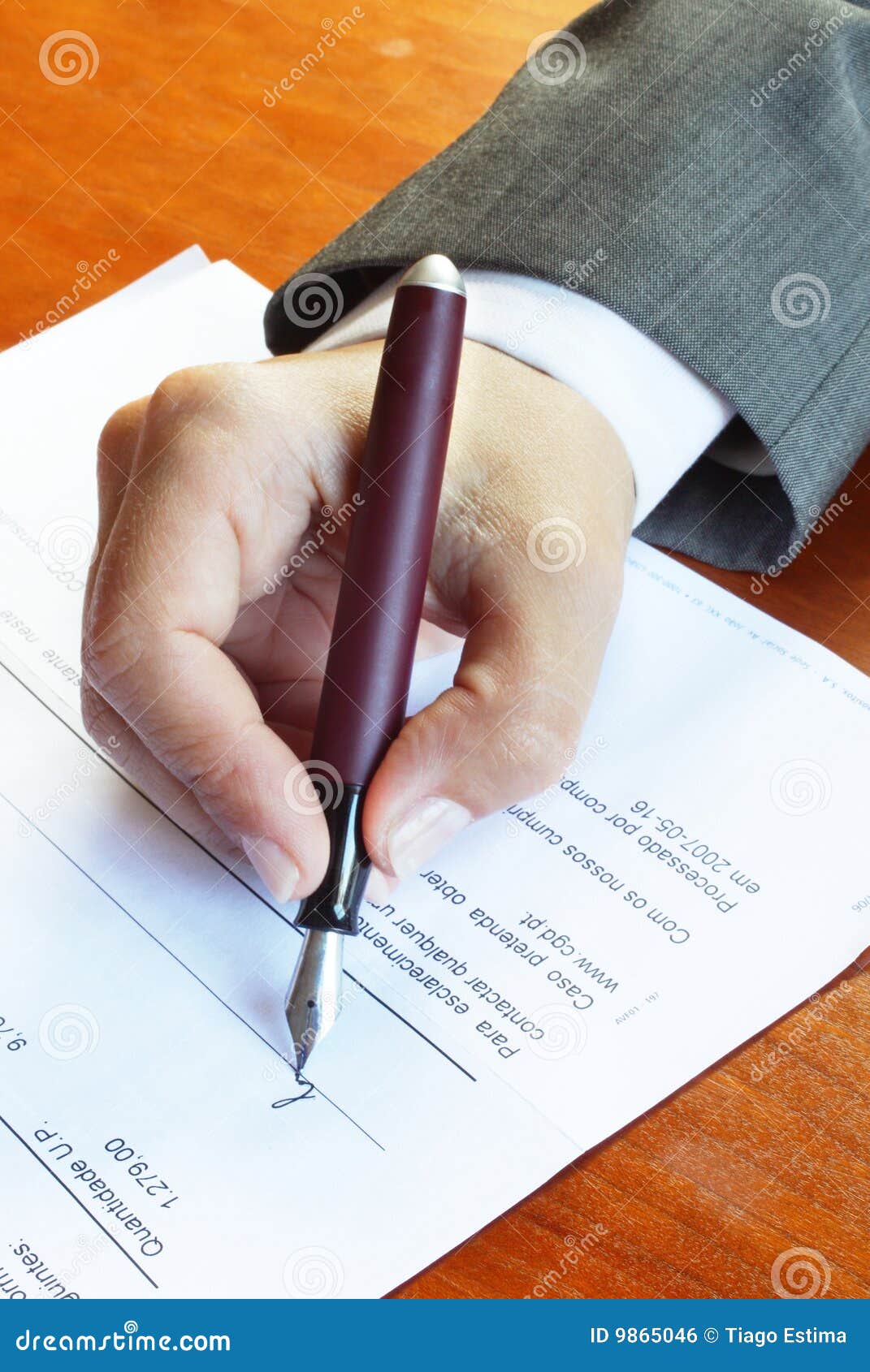 Woman Signing Contract stock photo. Image of woman, signing - 9865046