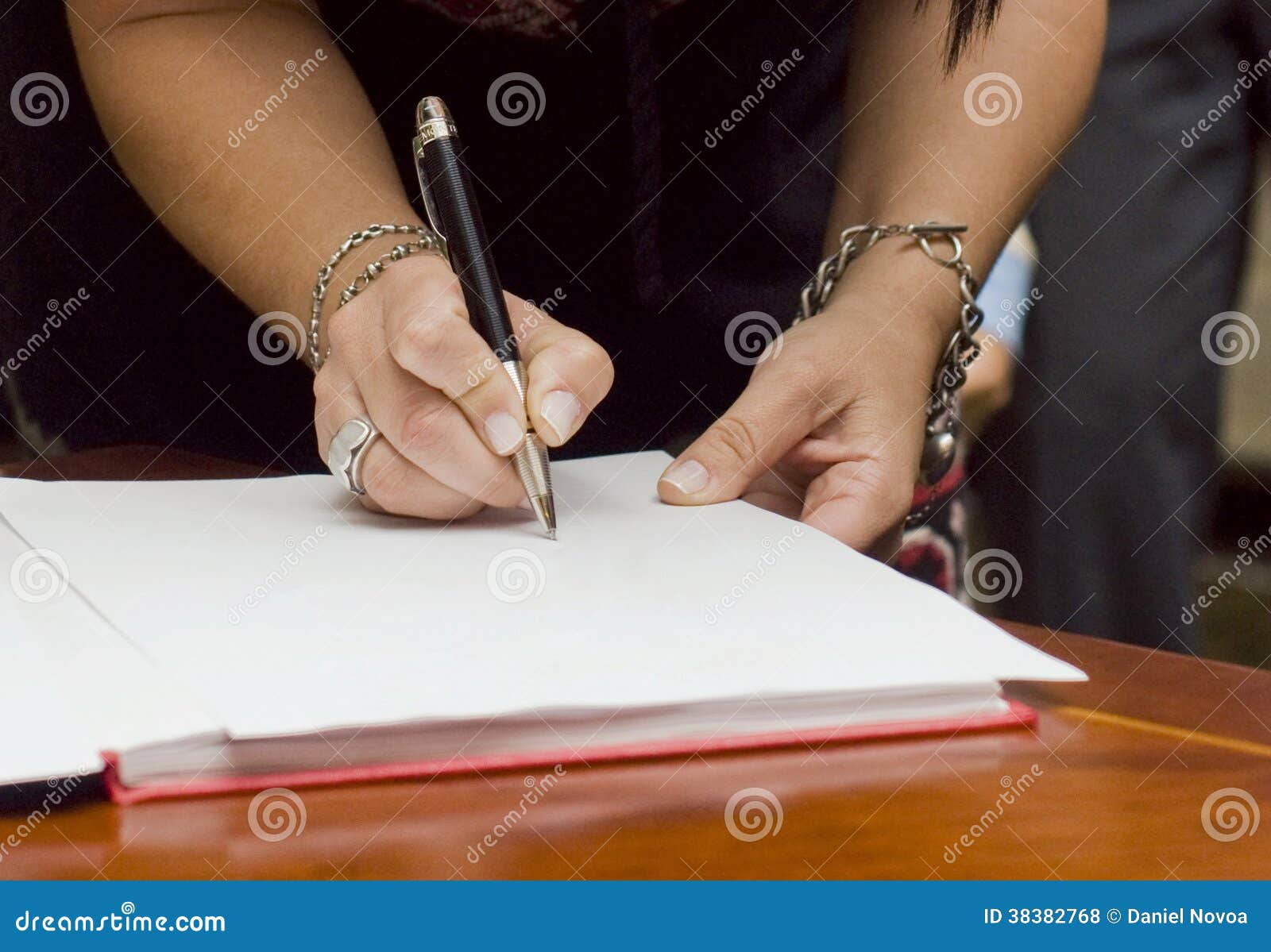 Woman Signing documents stock photo. Image of partnership - 38382768