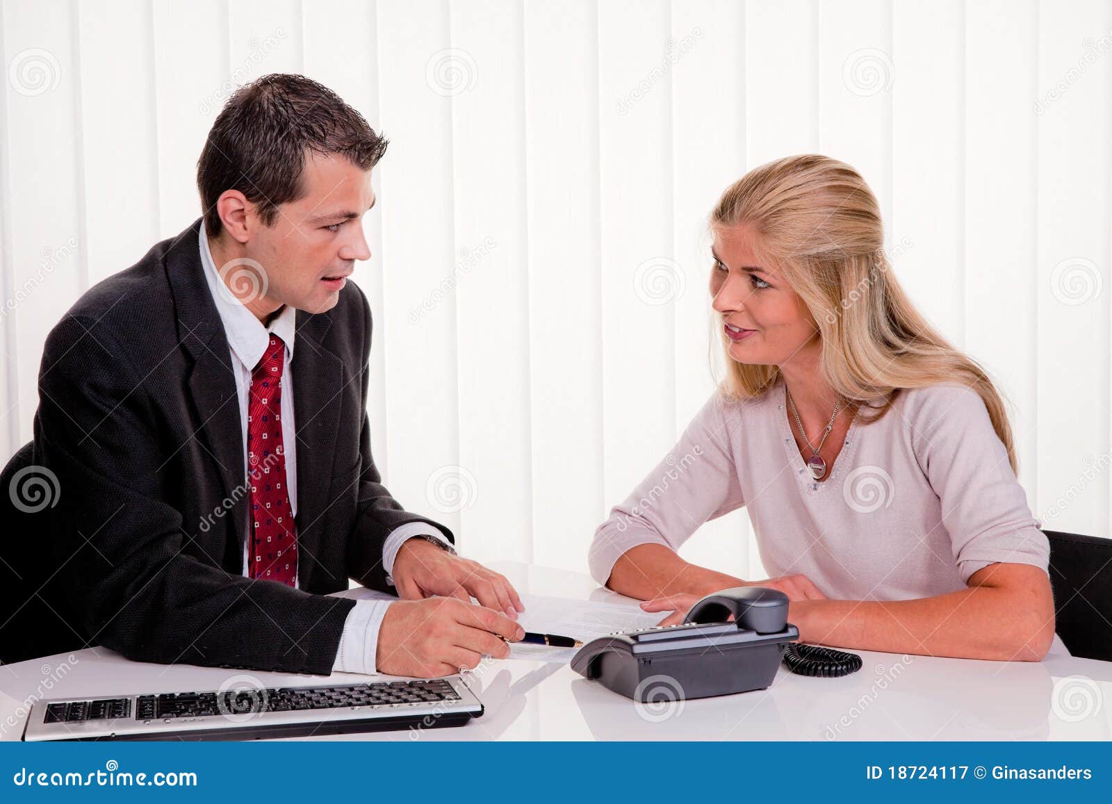 Woman Signs a Contract in an Office Stock Image - Image of lease ...
