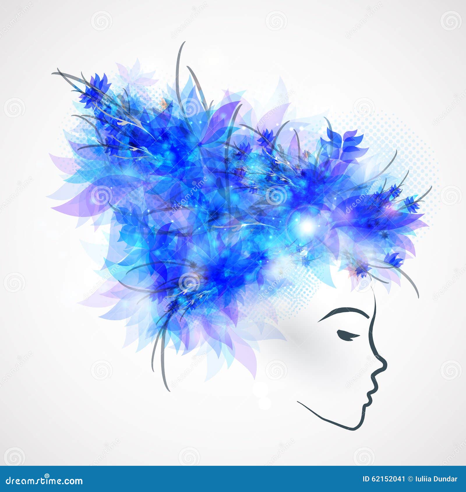 Woman Silhouette, Abstract Hair Stock Illustration - Illustration of ...