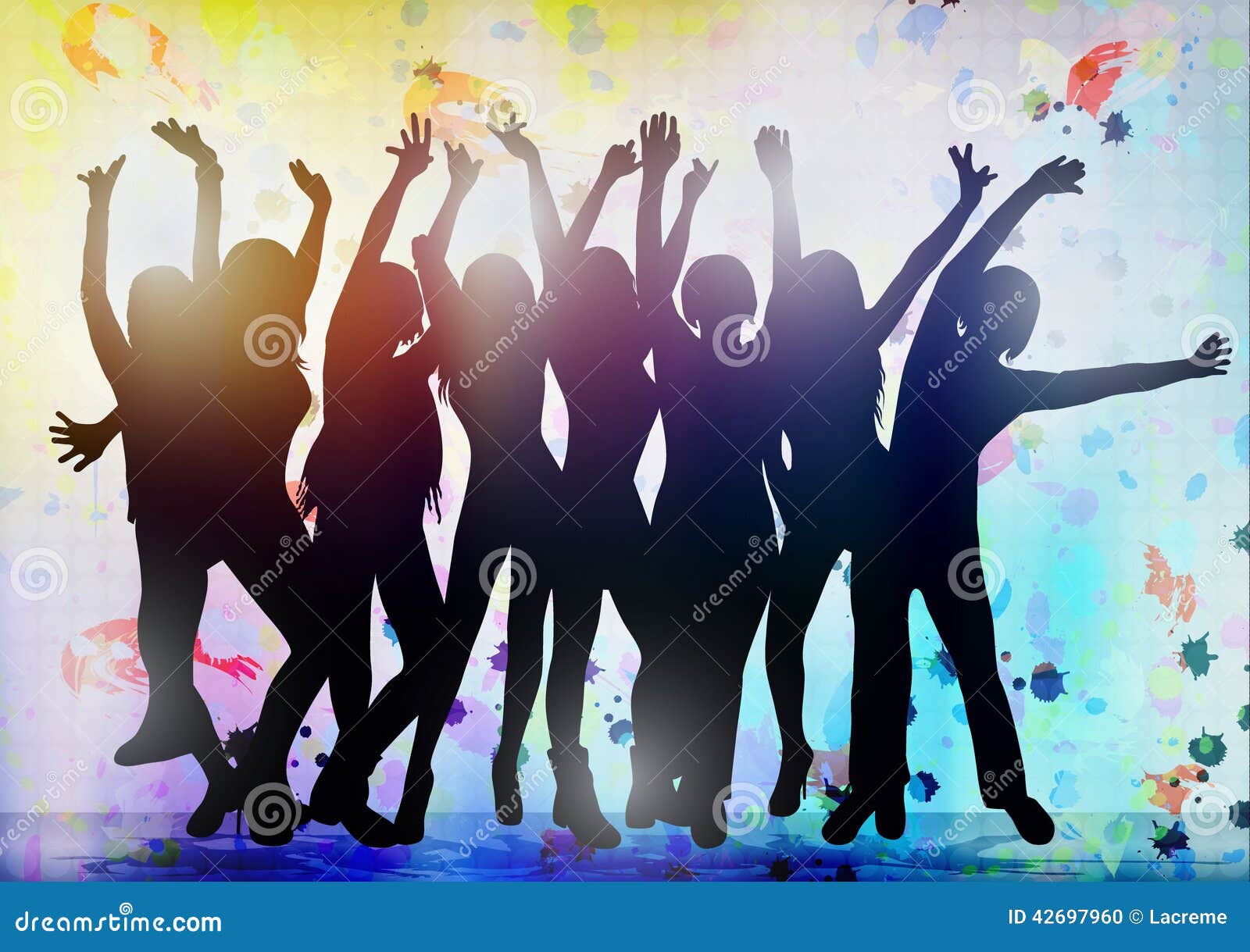 Woman silhouette stock vector. Illustration of slim, jumping - 42697960