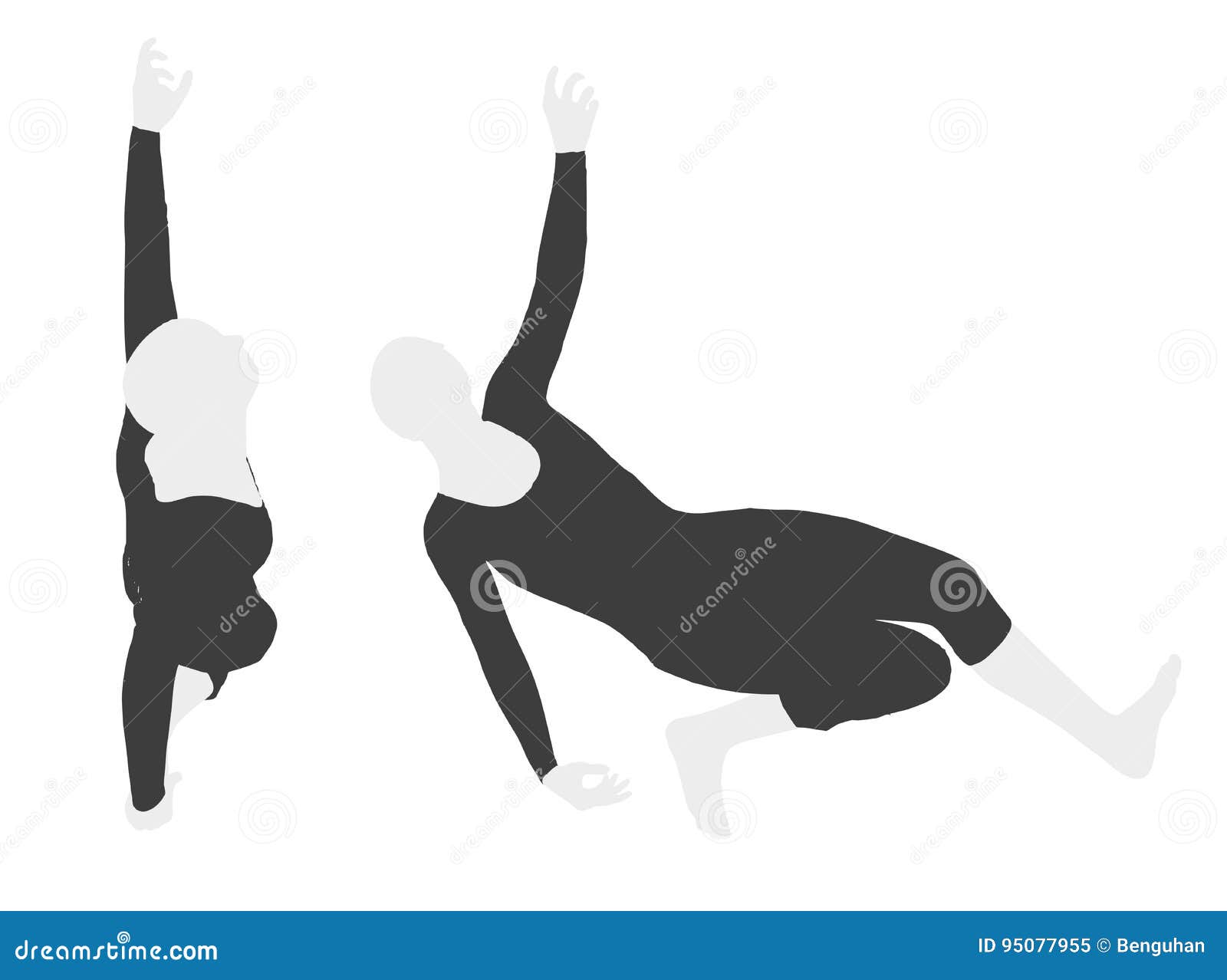 Woman Silhouette in Sprawled on Back Pose Stock Vector - Illustration ...
