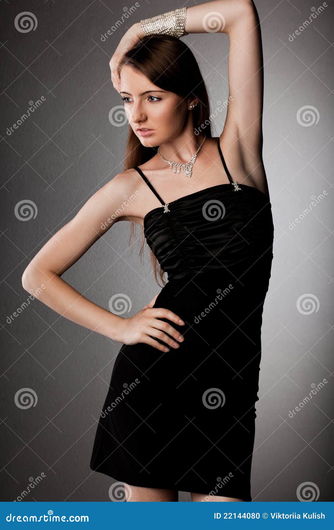 Woman with silver jewelry stock photo. Image of crystals - 22144080