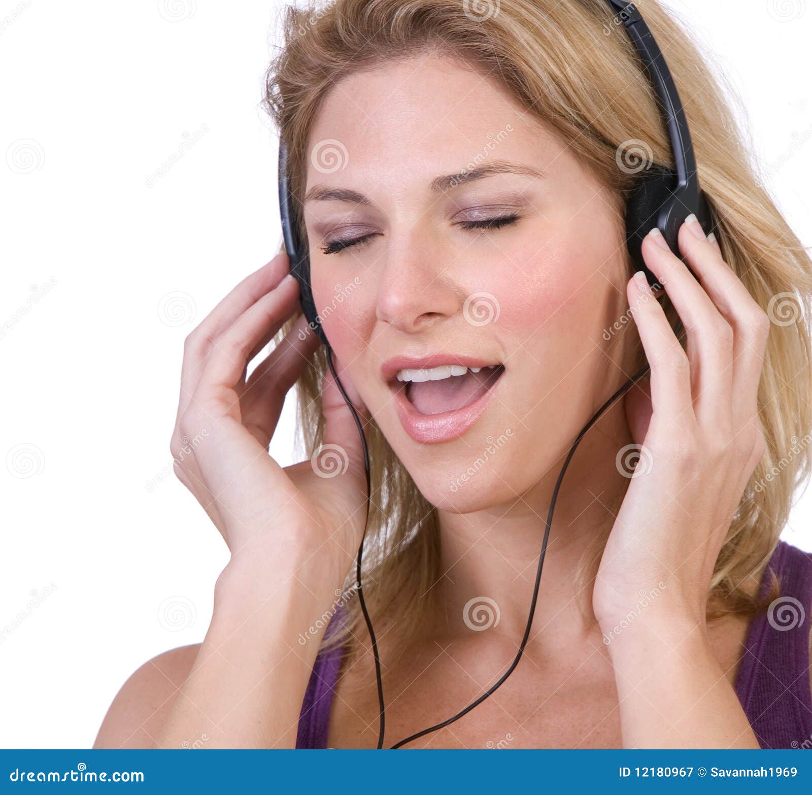 Woman singing stock image. Image of mouth, rocking, open - 12180967