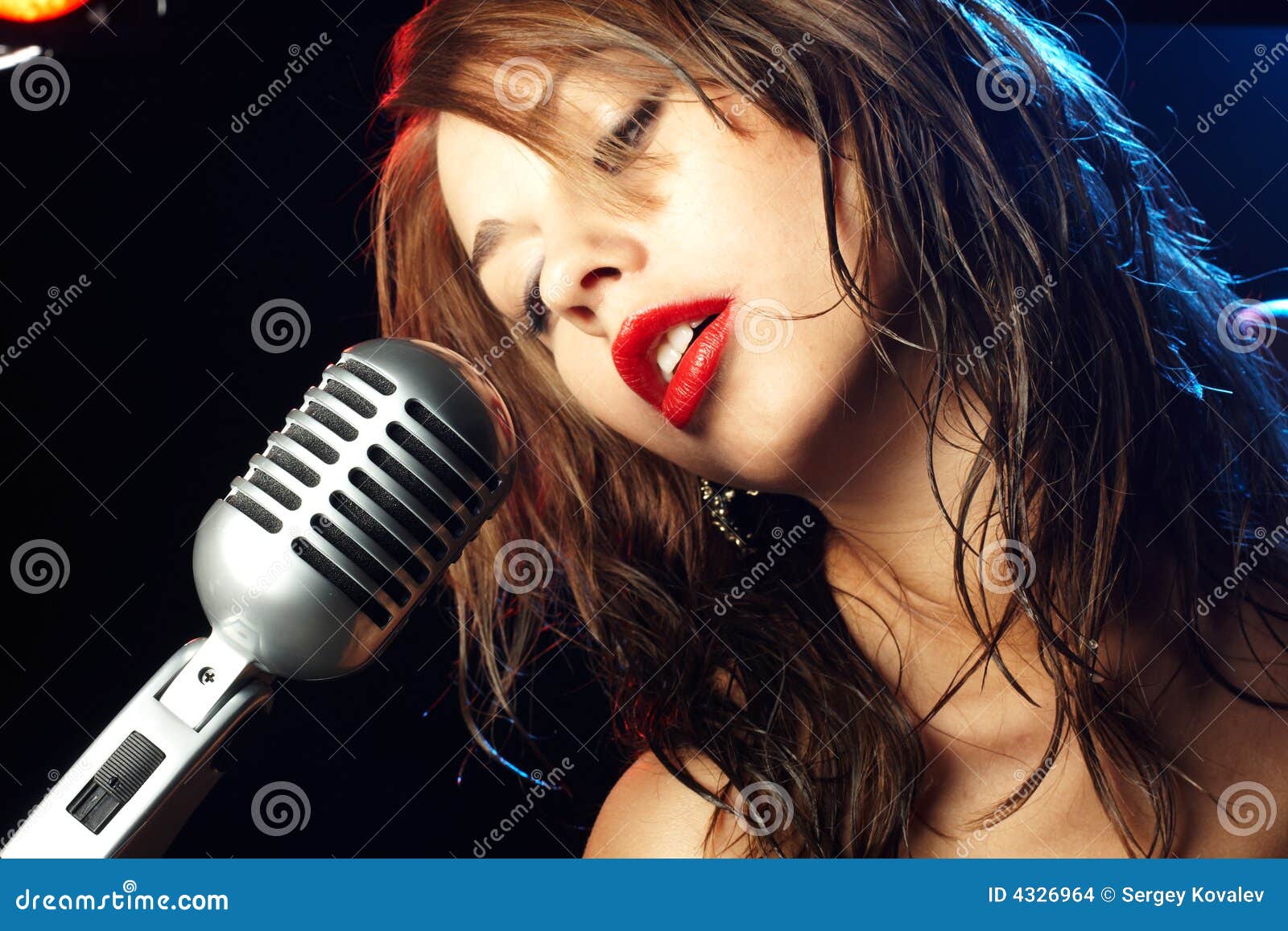 Woman Singing stock photo. Image of professional, perform - 4326964
