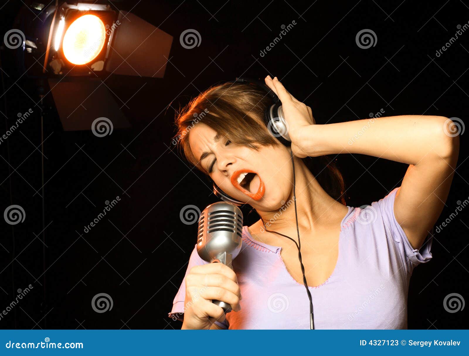 Woman Singing stock image. Image of song, entertainment - 4327123