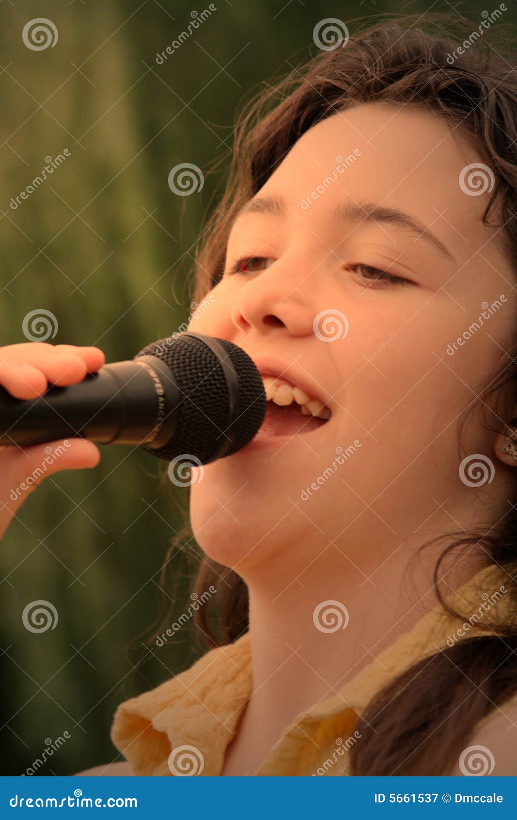 Woman singing stock image. Image of record, color, music - 5661537