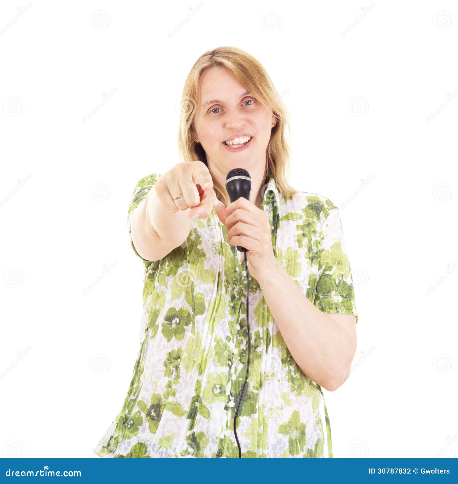 Woman singing and dancing stock photo. Image of microphone - 30787832