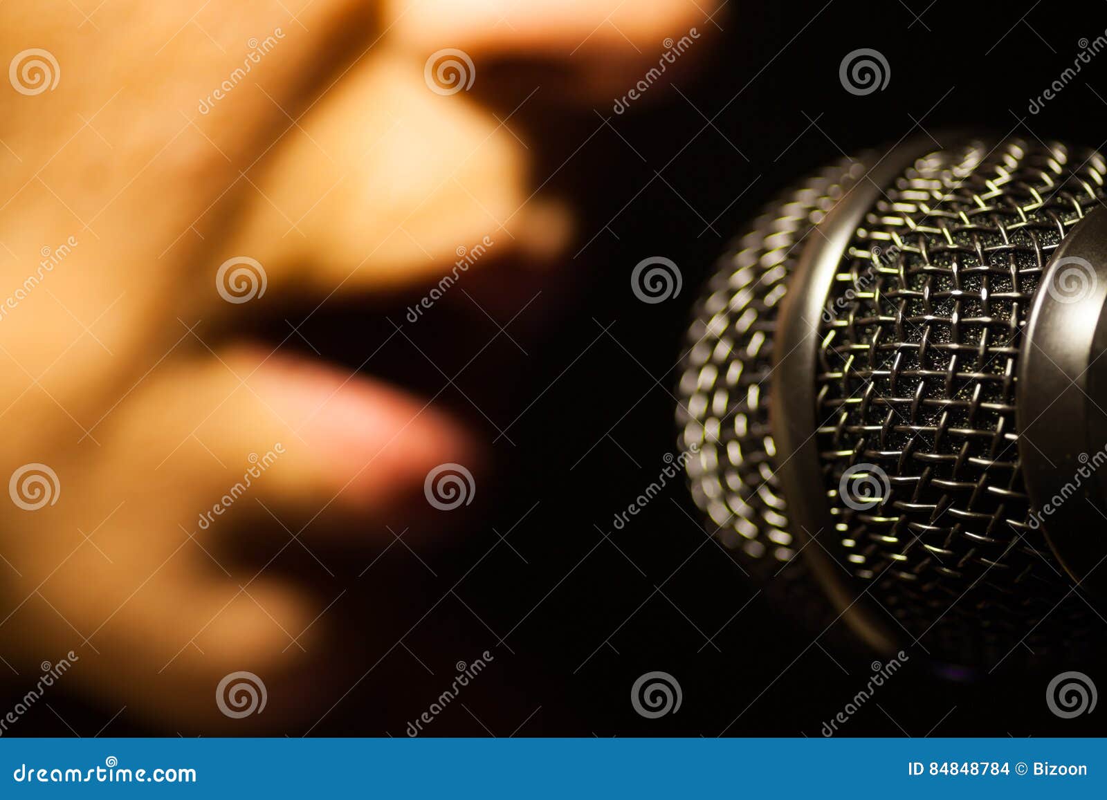 Mc Singing In Microphone Stock Image | CartoonDealer.com #44103793