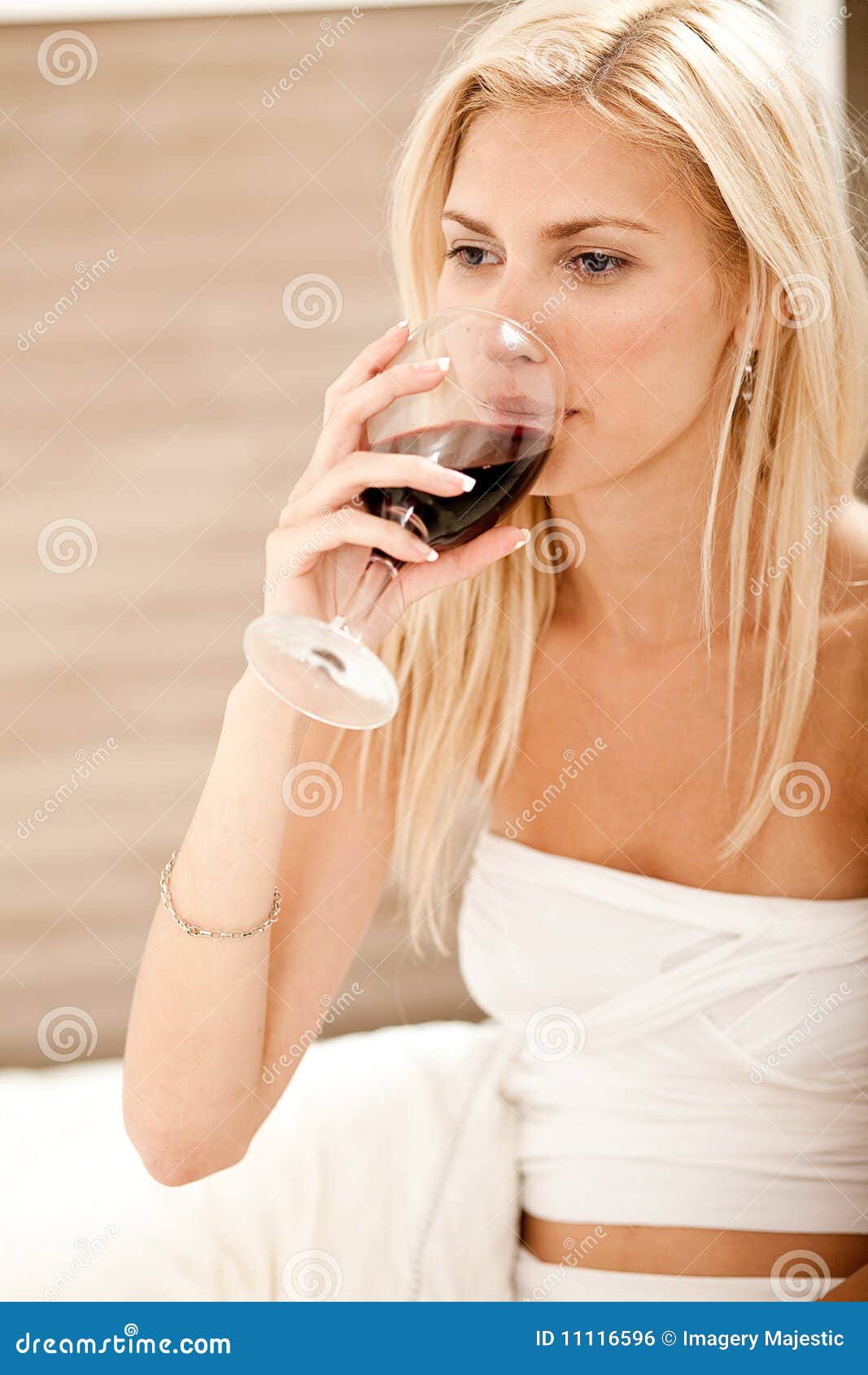 Woman sipping wine stock photo. Image of sensual, female - 11116596
