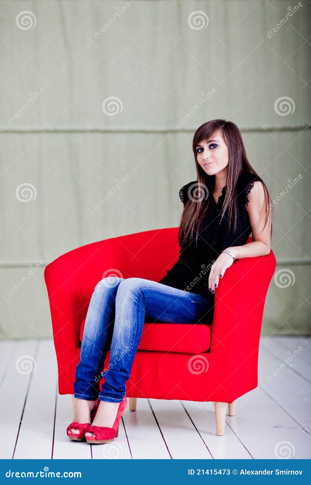 Woman sitting stock image. Image of clothing, portrait - 21415473