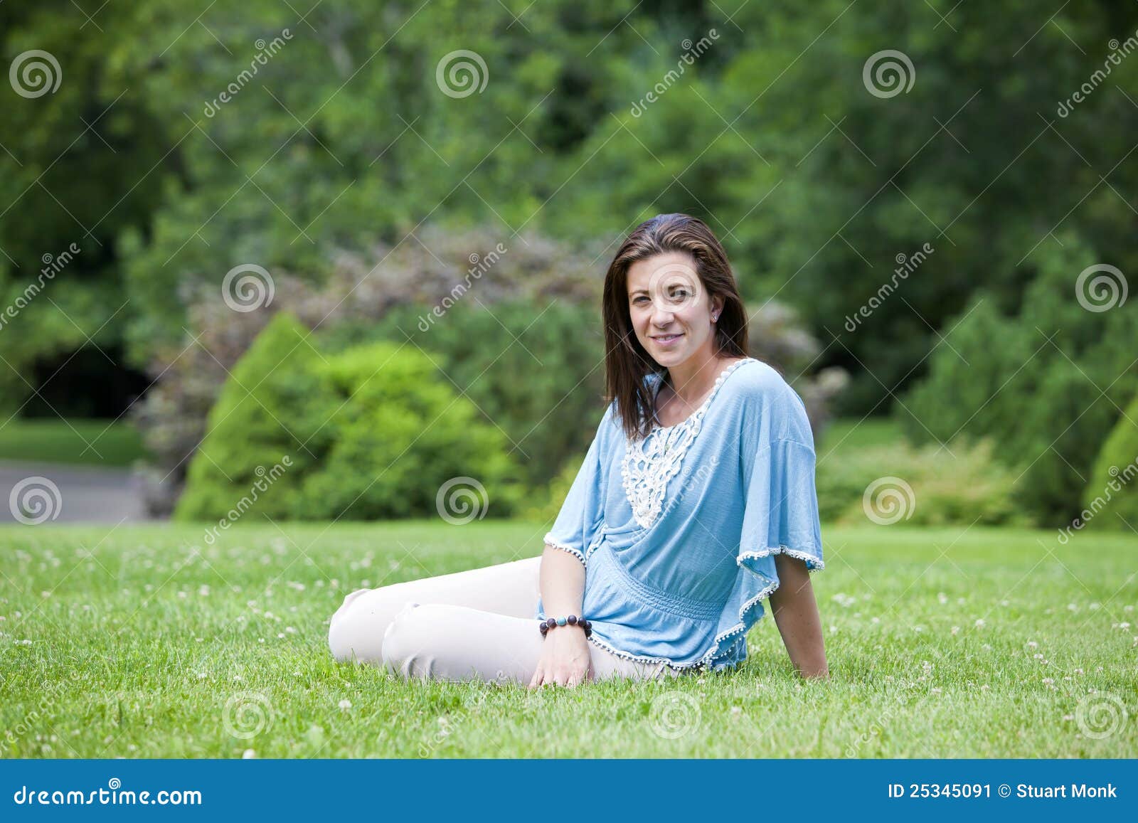 Woman sitting stock image. Image of lady, beautiful, brunette - 25345091