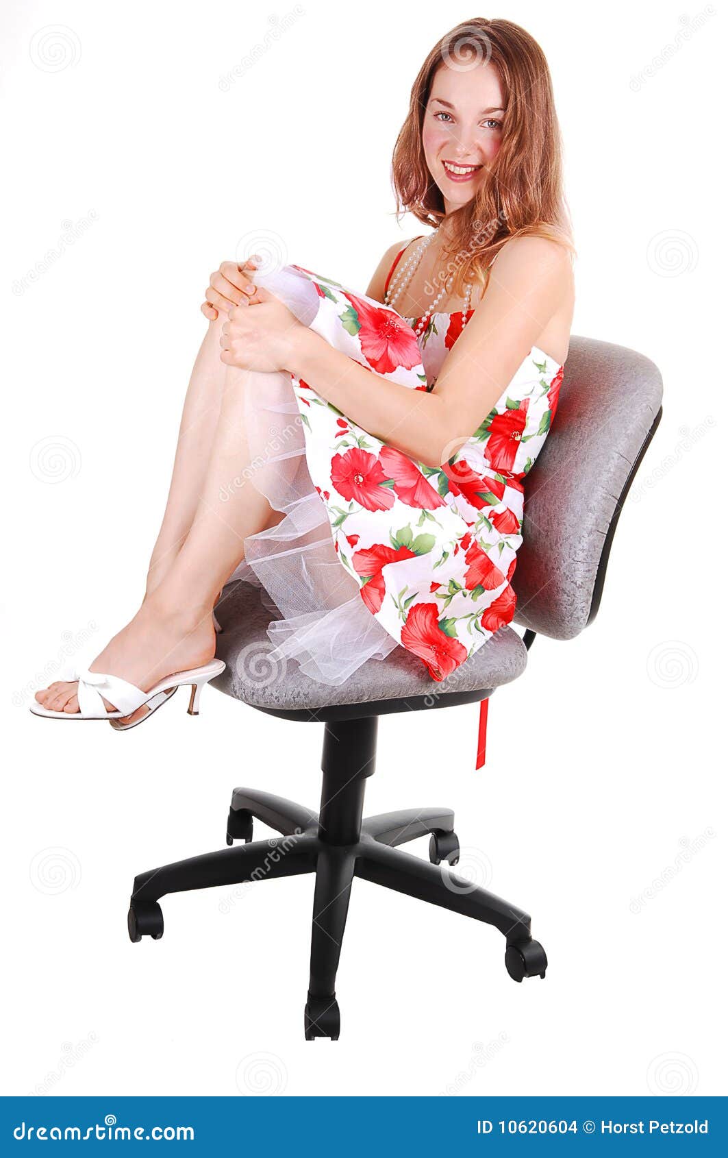 Woman Sitting On Chair Stock Images Image 10620604