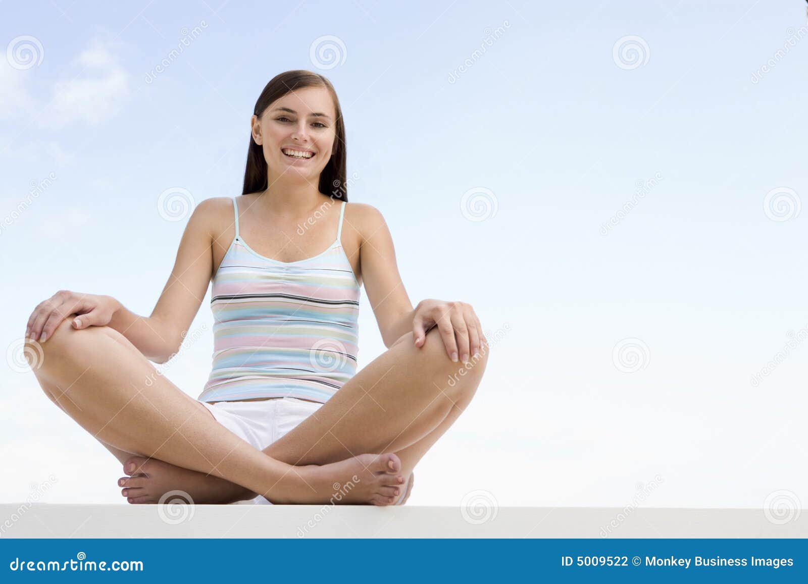Boy Sitting Cross-legged Royalty-Free Stock Photography | CartoonDealer ...