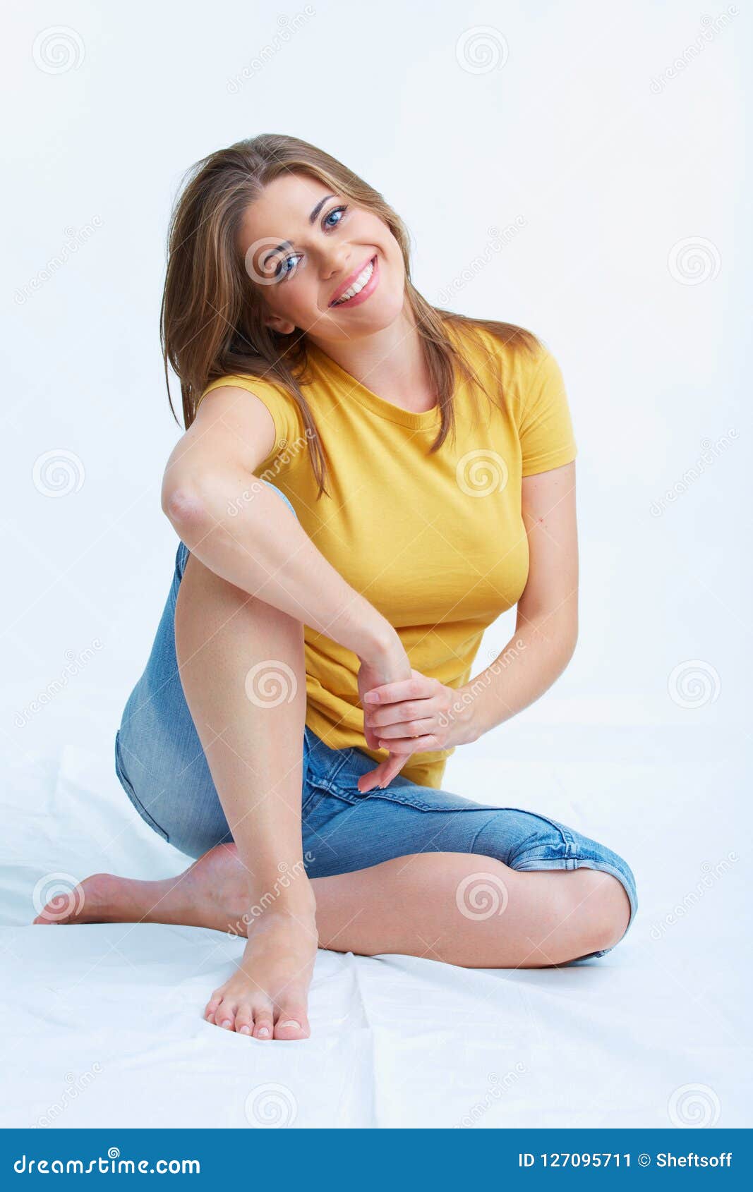 Woman sitting on floor stock image. Image of pretty - 127095711 Woman sitting on floor stock image. Image of pretty - 127095711